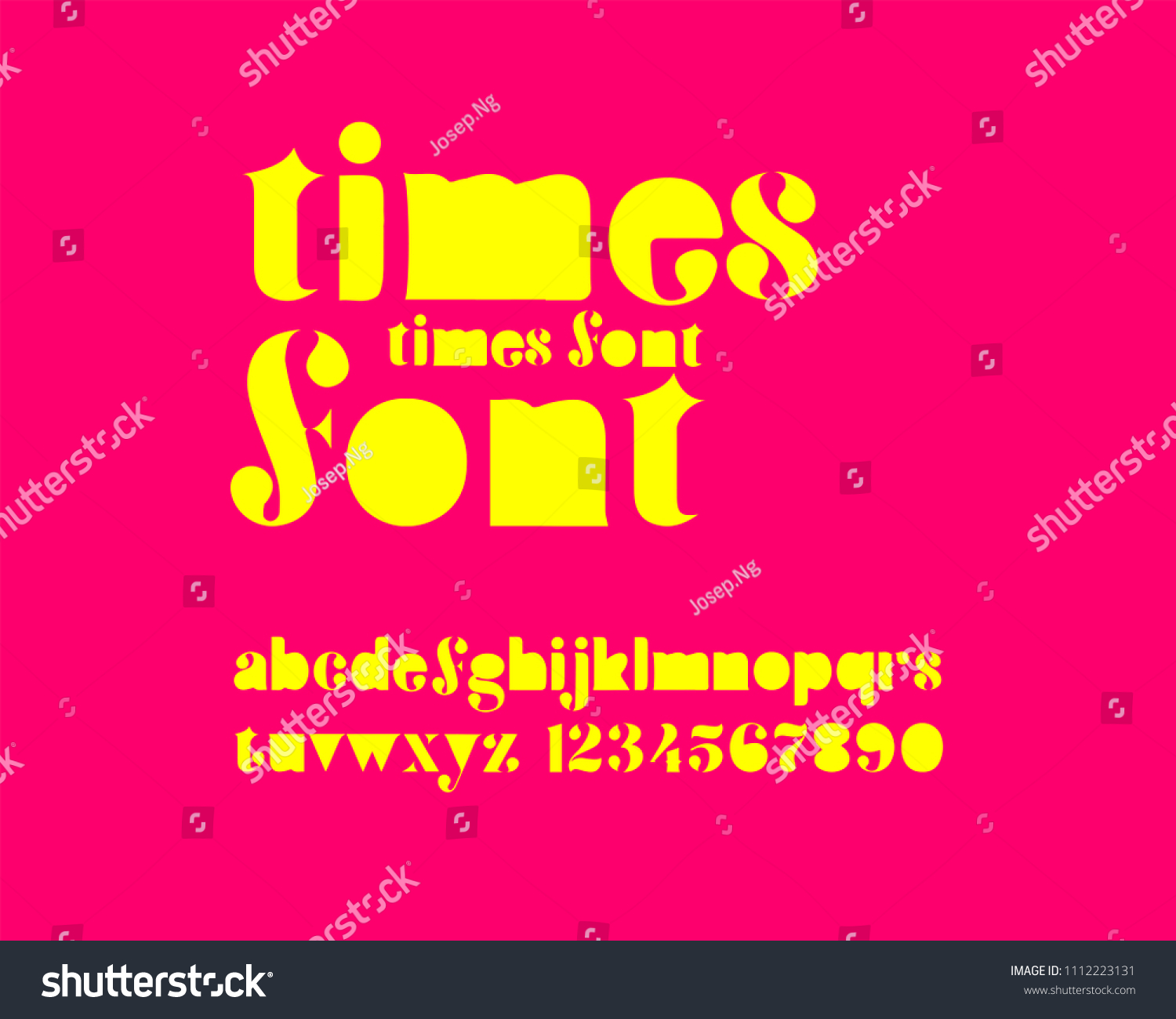 Times Font Set Stock Vector (Royalty Free) 1112223131