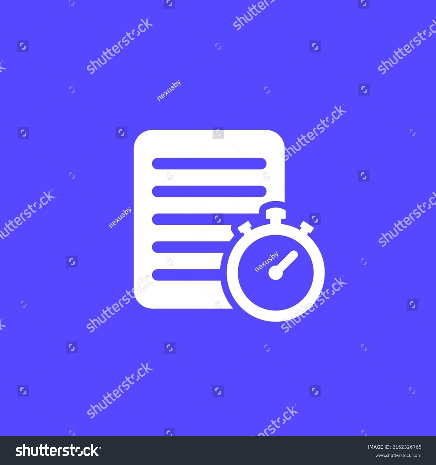 Timesheet Icon Document Stopwatch Vector Stock Vector (Royalty Free ...