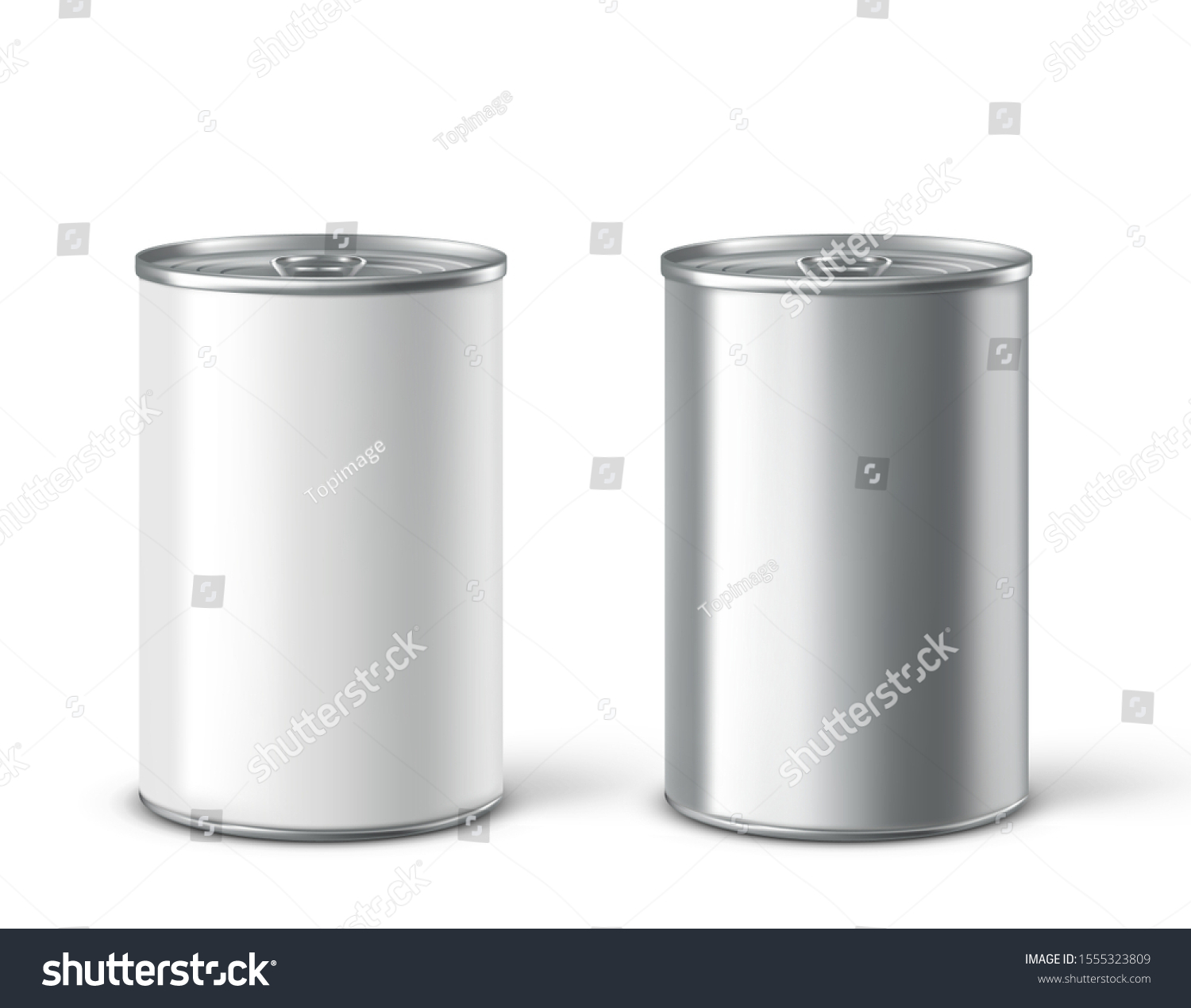 Tin Can Mockup Vector Illustration Stock Vector (Royalty Free ...