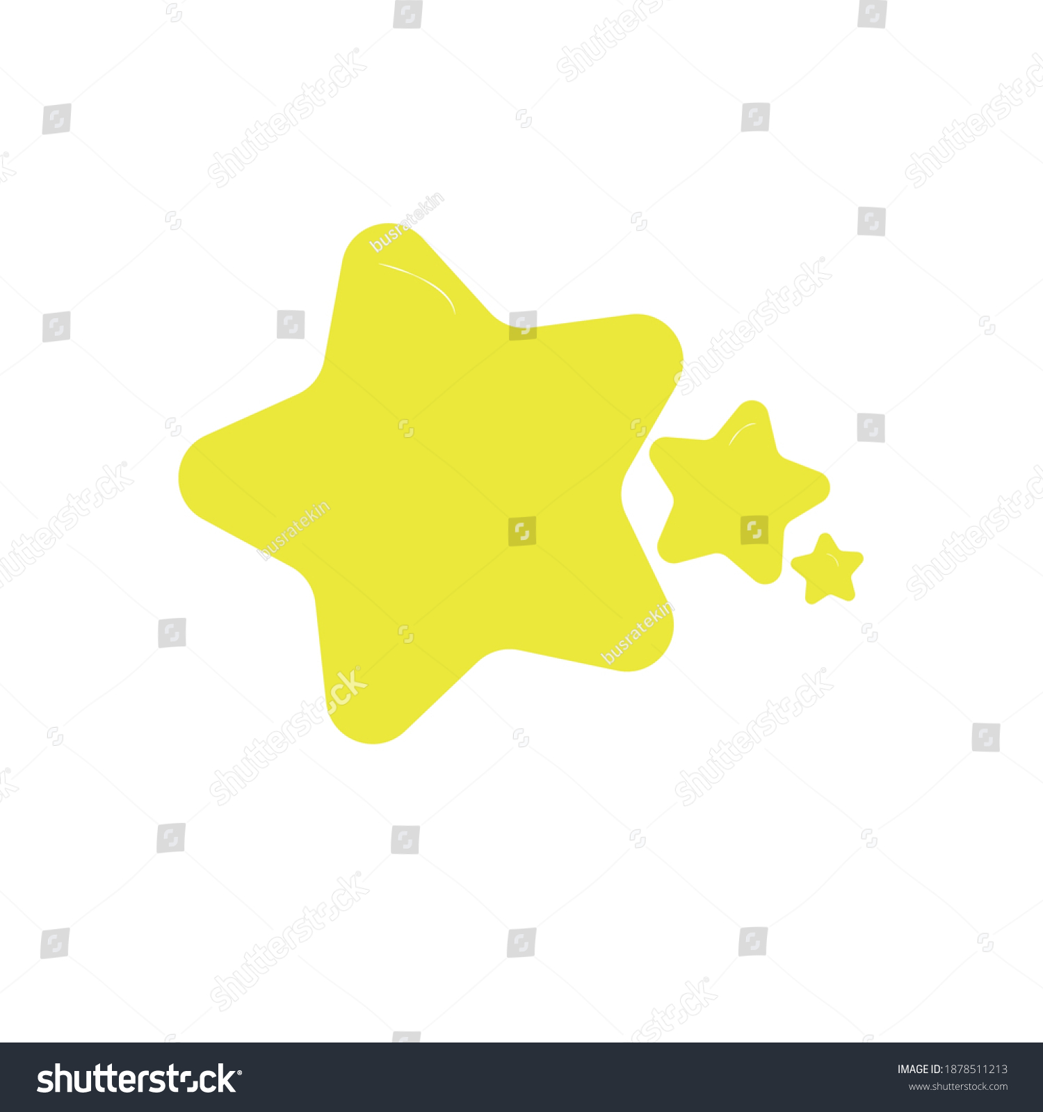 Tiny Different Stars On Pastel Background Stock Vector (Royalty Free ...