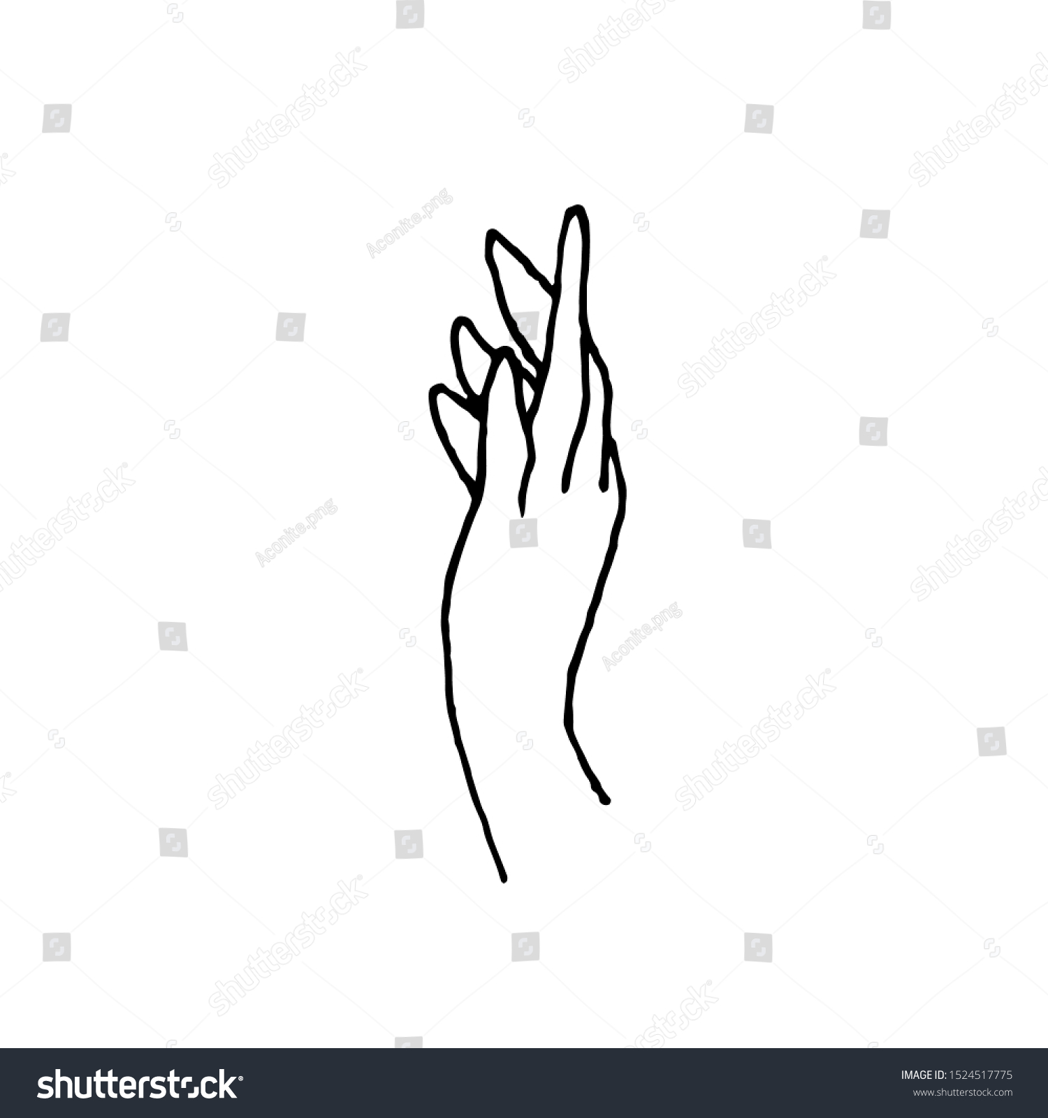 Tiny Hands Vector Illustration Logos Invitations Stock Vector (Royalty ...