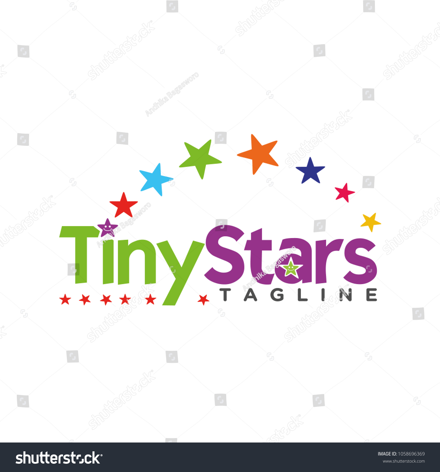 Tiny Stars Vector Logo Stock Vector (Royalty Free) 1058696369 ...