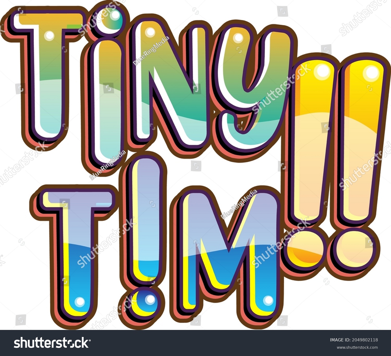 Tiny Tim Word Logo On White Stock Vector (Royalty Free) 2049802118 ...
