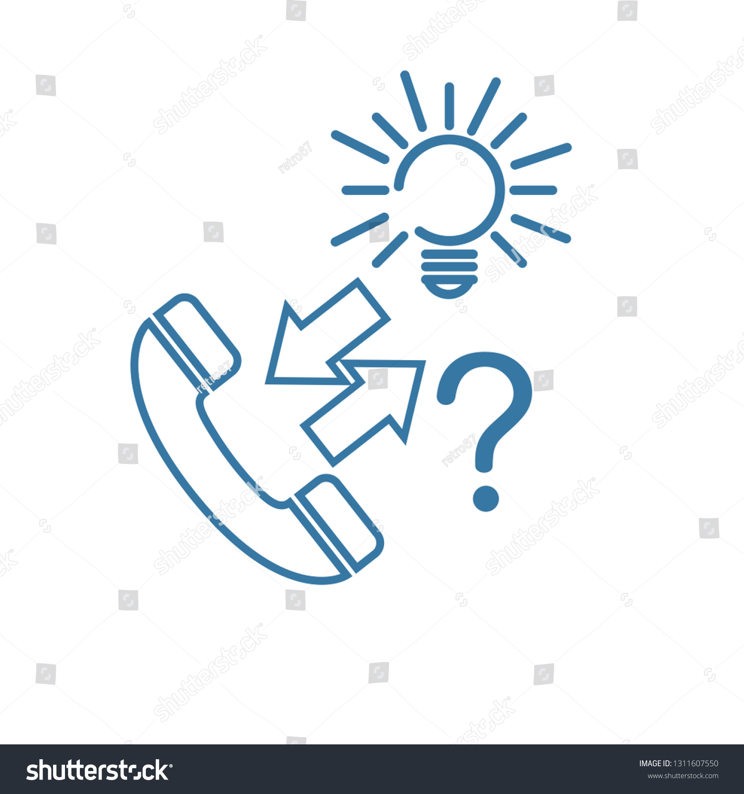 Tip Hint Vector Linear Icon White Stock Vector (Royalty Free ...
