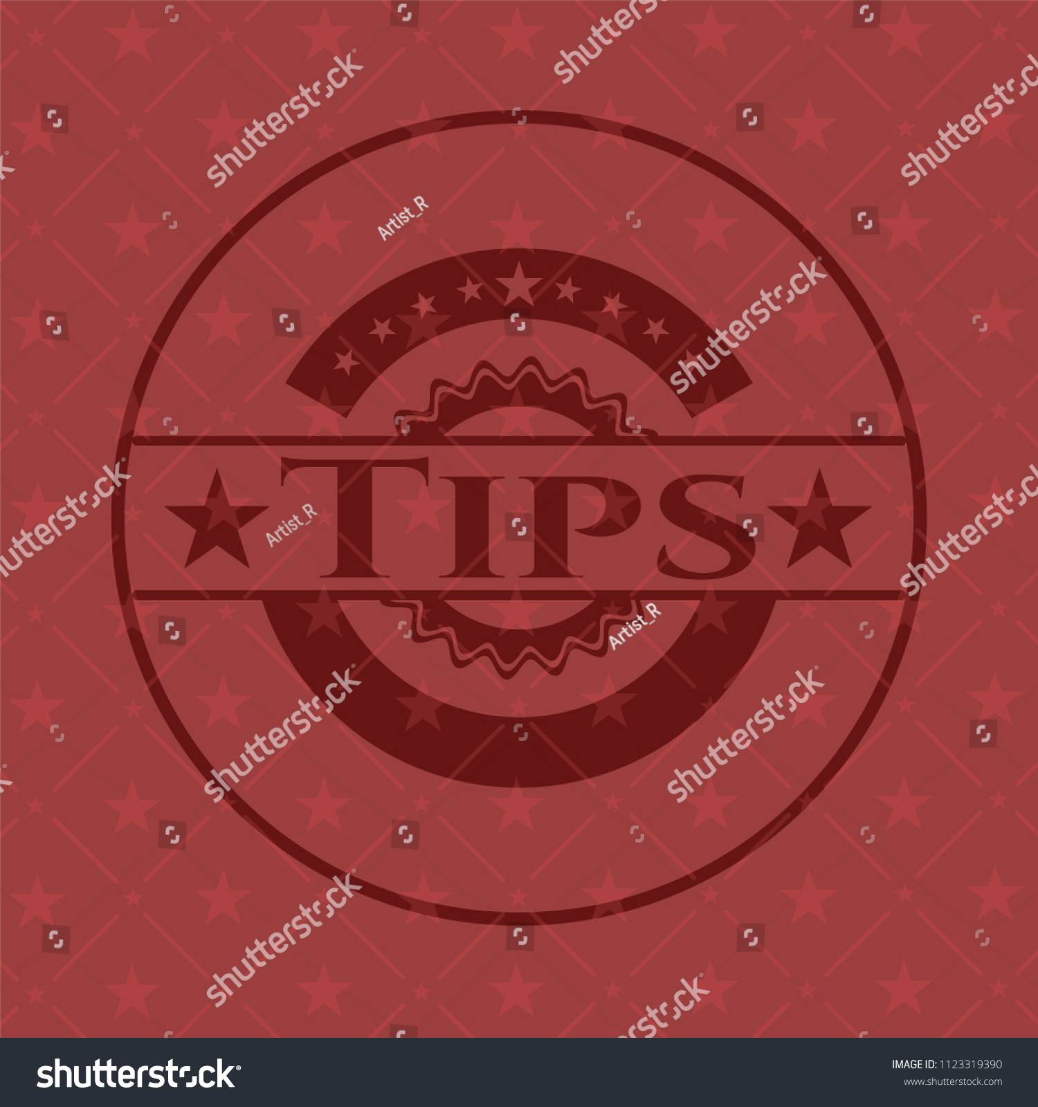 Tips Retro Red Emblem Stock Vector (Royalty Free) 1123319390 | Shutterstock