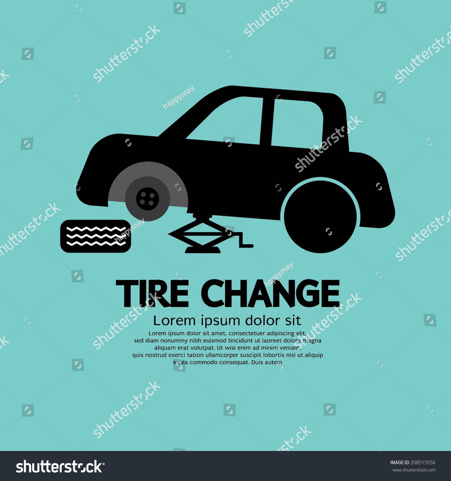 Tire Changing Graphic Vector Illustration Stock Vector (Royalty Free ...