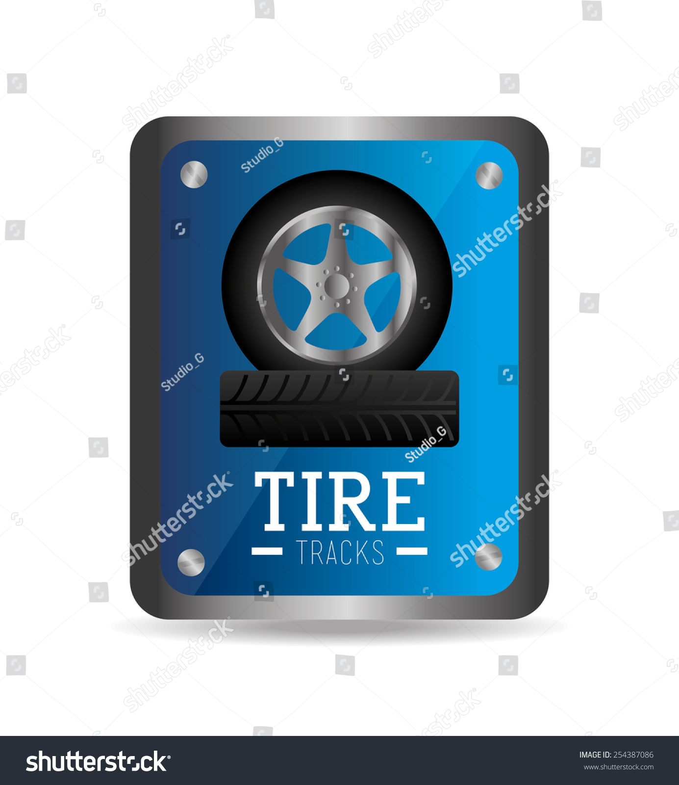Tire Design Vector Illustration Stock Vector (Royalty Free) 254387086 ...