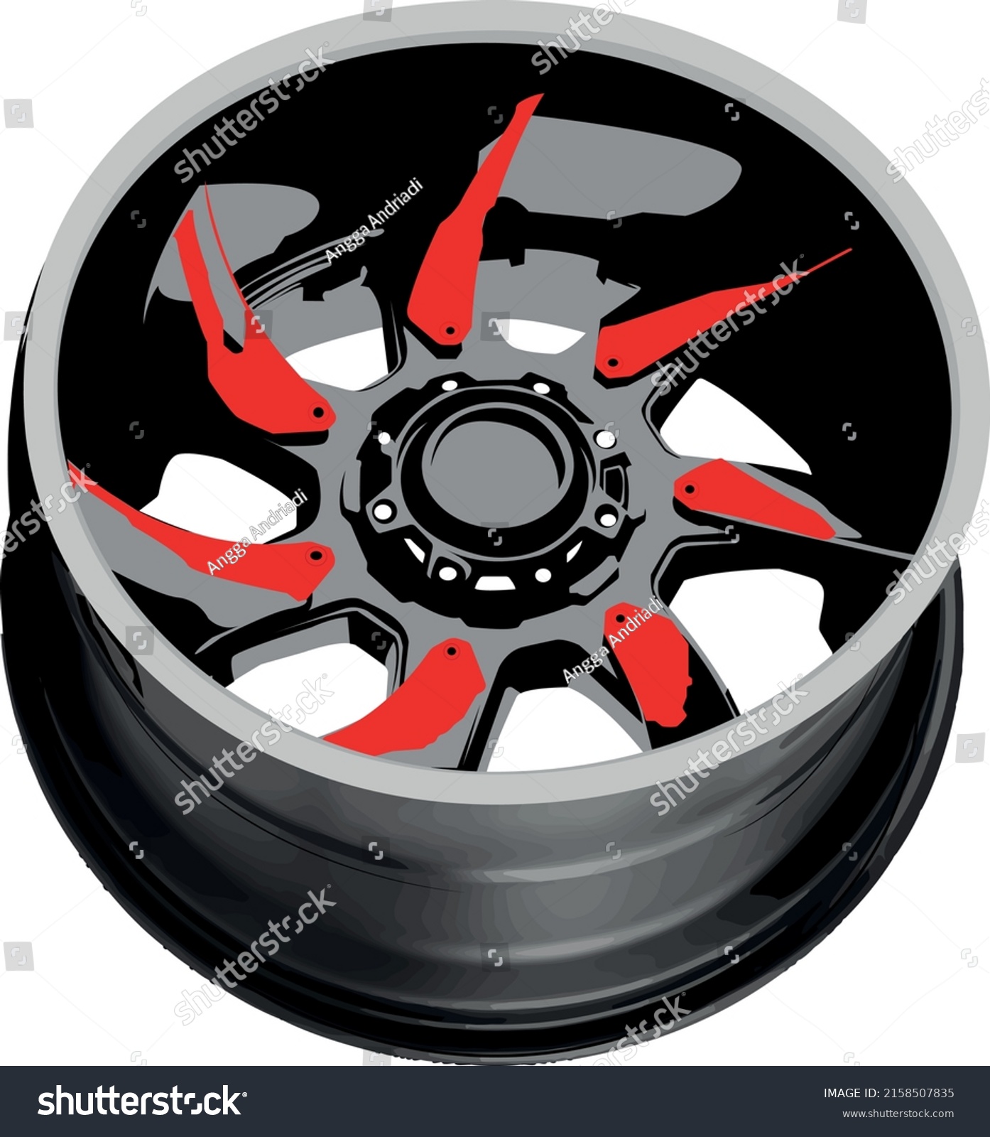 Tire Rim Vector Ilustration Eps Stock Vector (Royalty Free) 2158507835 ...