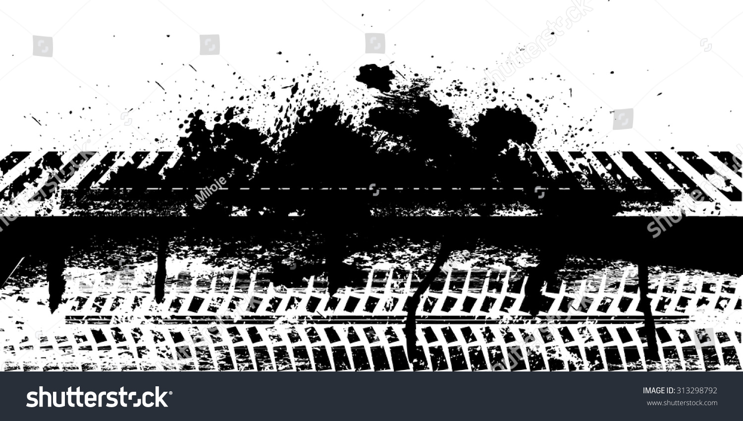 Tire Tracks Print Texture Ink Splash: เวกเตอร์สต็อก (ปลอดค่าลิขสิทธิ์ ...