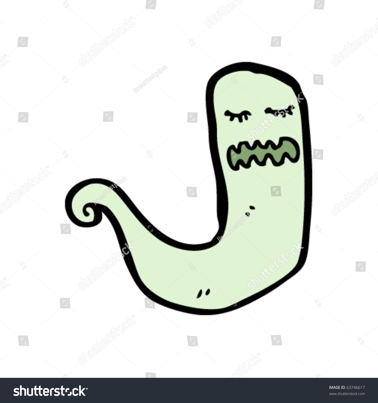 Tired Ghost Cartoon Stock Vector (Royalty Free) 63746617 | Shutterstock