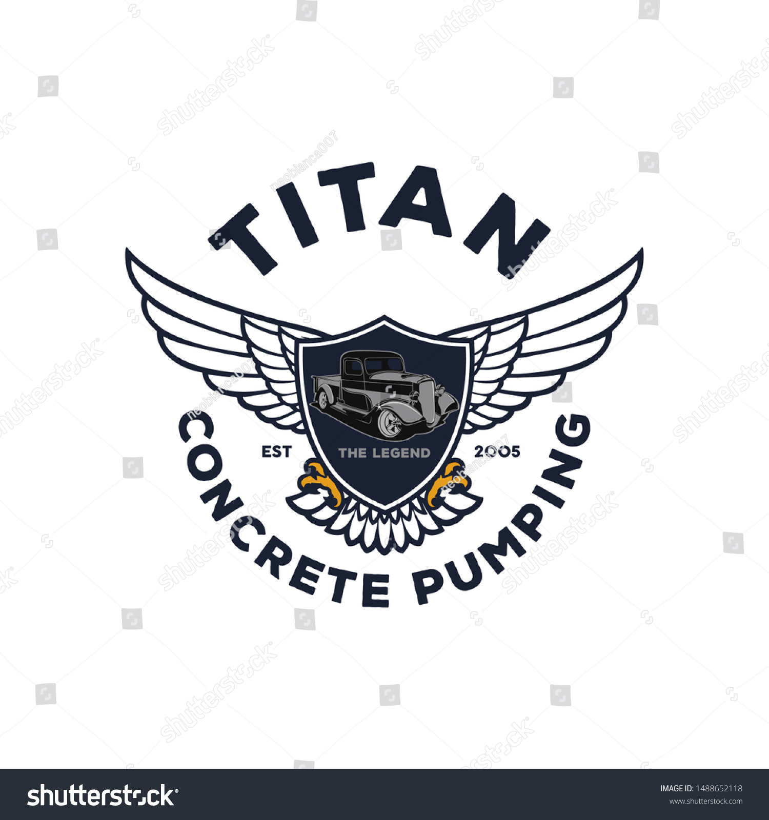 Titan Concrete Pumping Logo Vector Stock Vector (Royalty Free ...