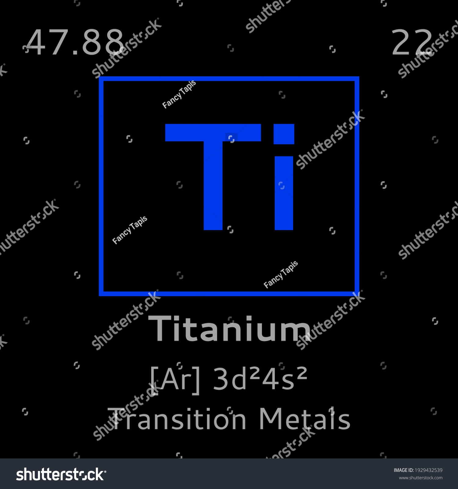Titanium Symbol Icon Periodic Table Elements Stock Vector (Royalty Free ...