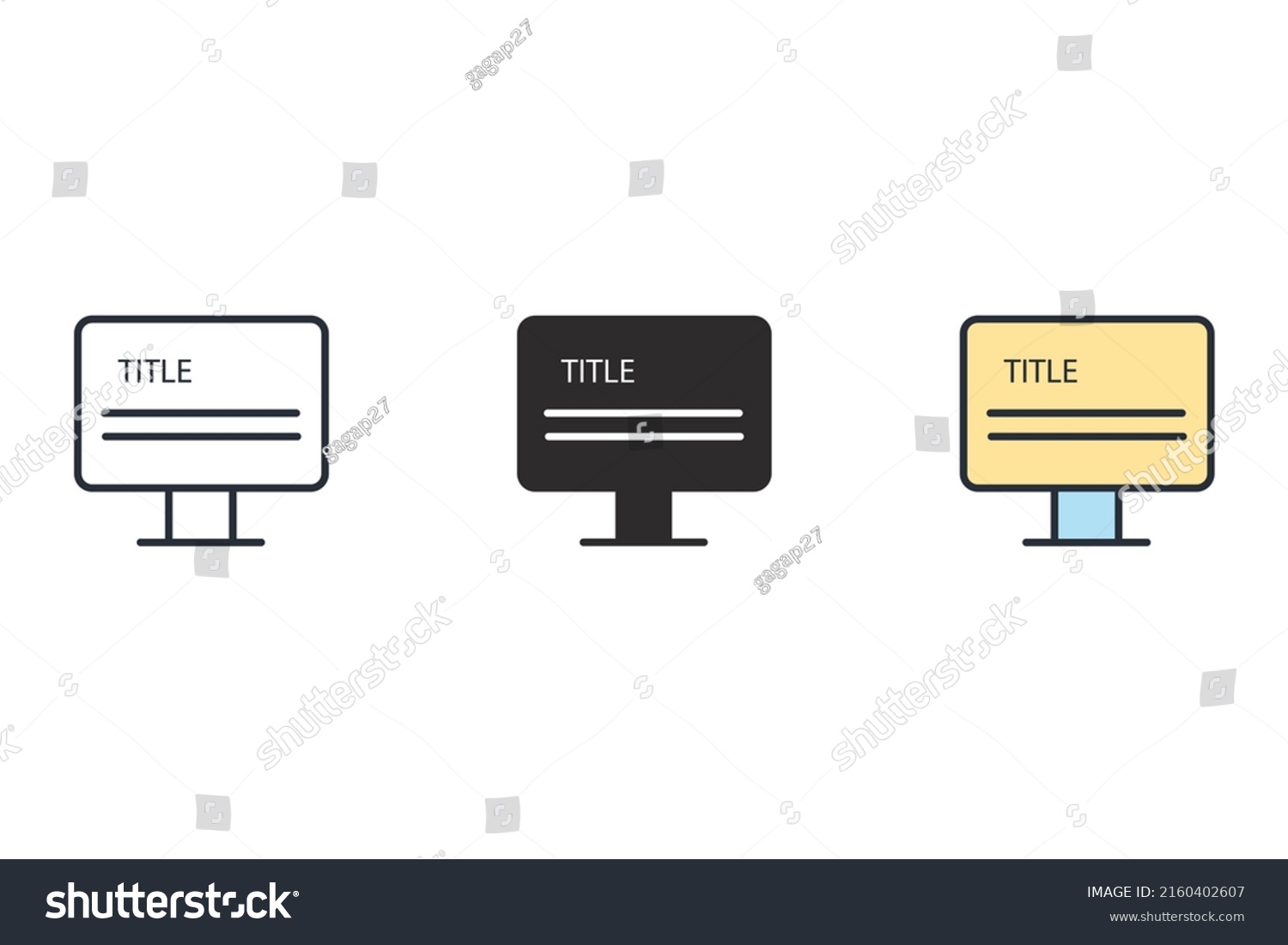 Title Icons Symbol Vector Elements Infographic Stock Vector (Royalty ...