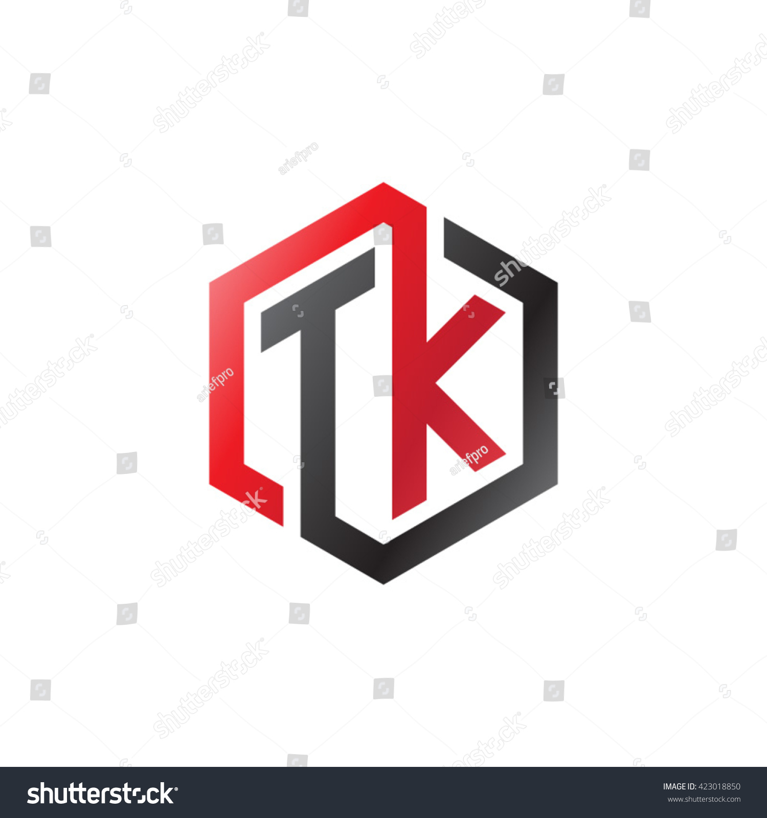 Tk Initial Letters Looping Linked Hexagon: เวกเตอร์สต็อก (ปลอดค่า ...