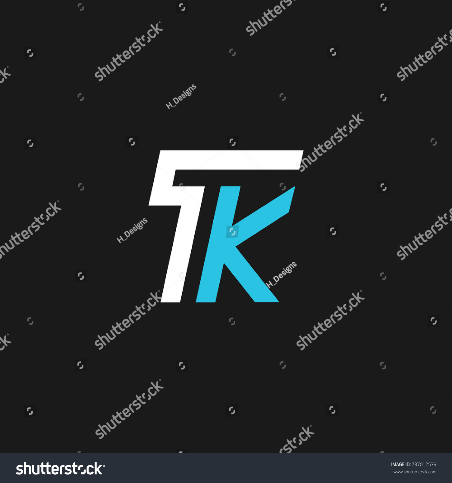 Tk Letter Logo Design Vector Format Stock Vector (Royalty Free) 787012579