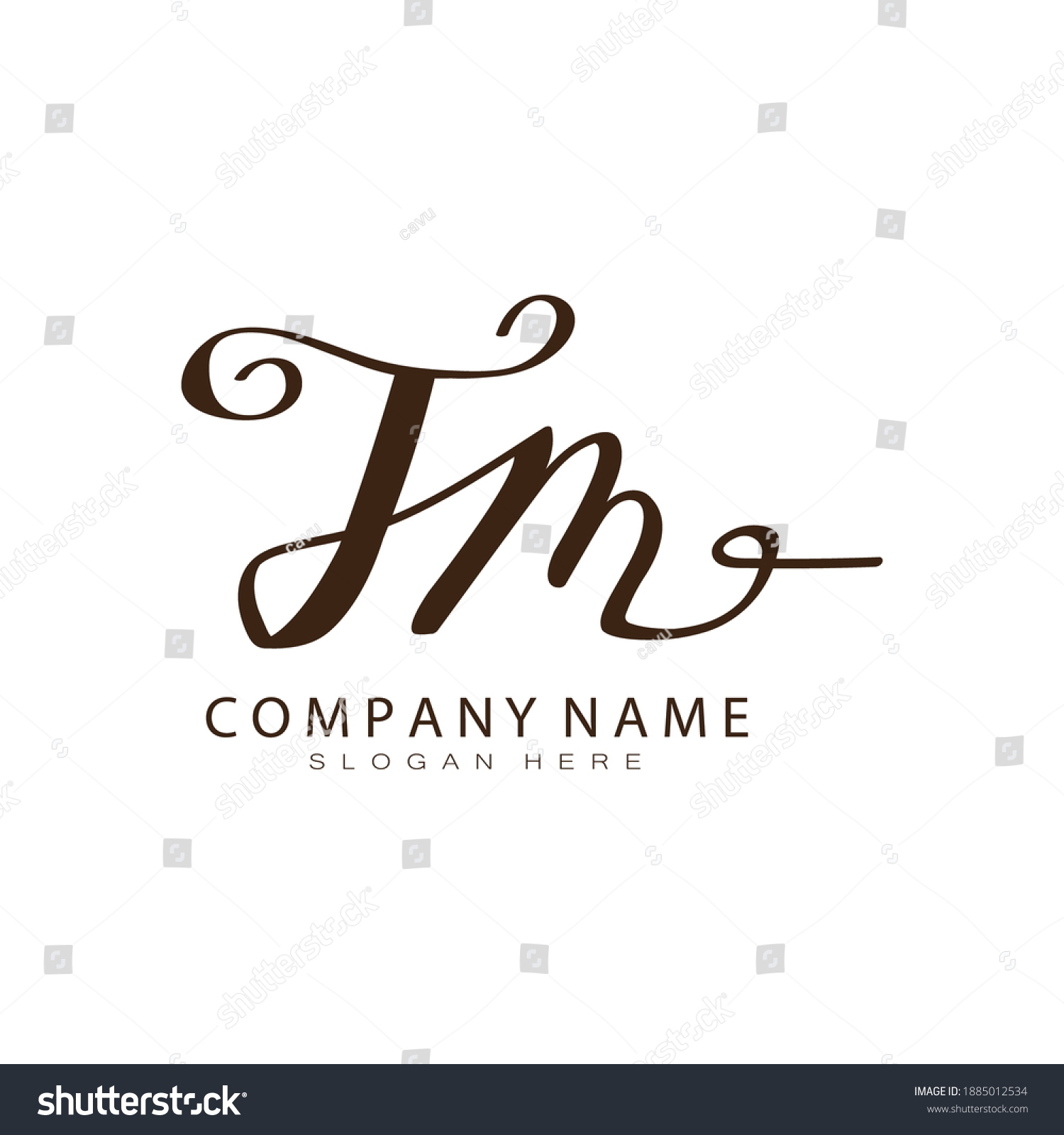 Tm Initials Handwritten Logo Design Vector Stock Vector (Royalty Free ...