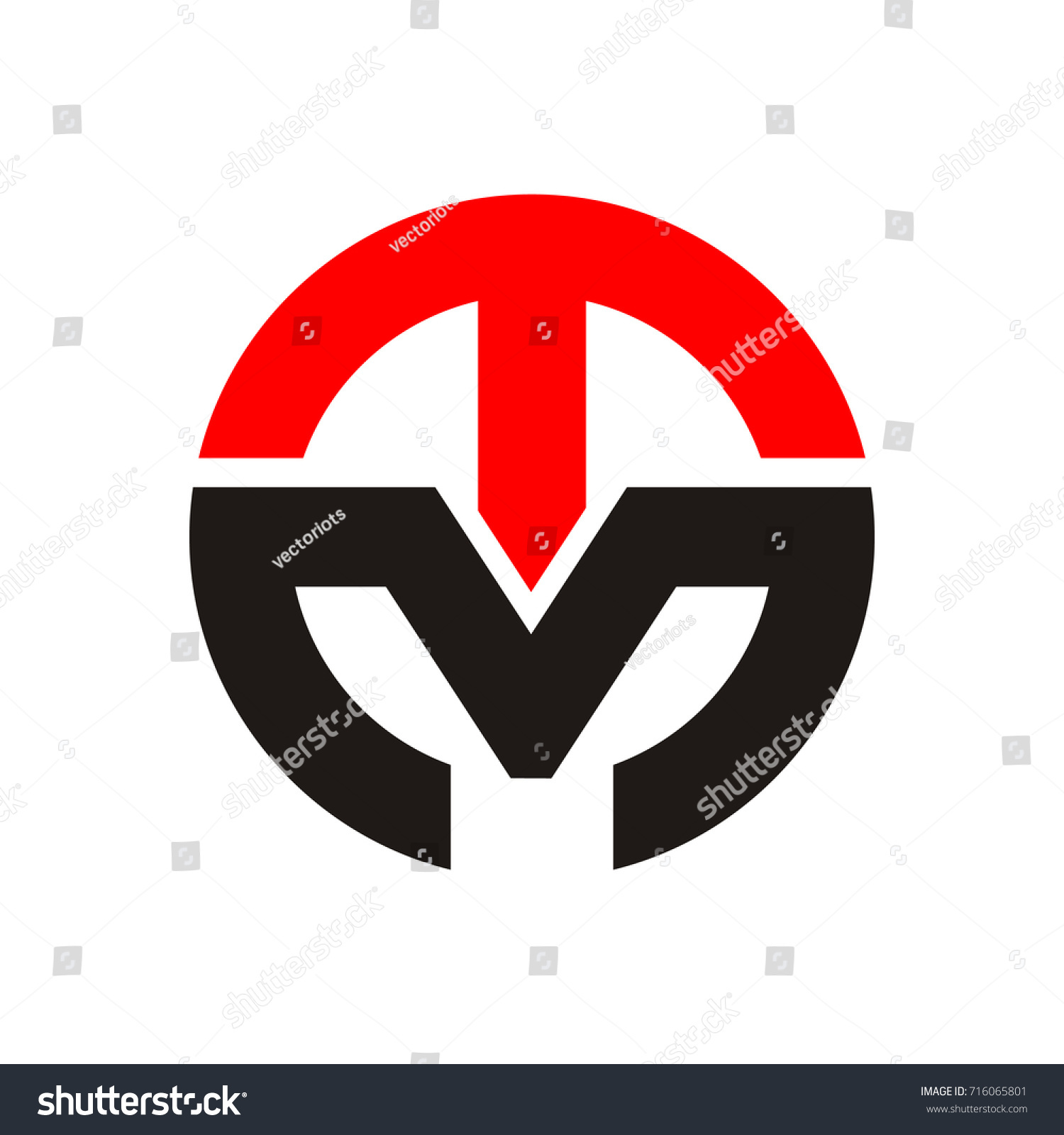 Tm Letter Logo Design Template Vector Stock Vector (Royalty Free ...