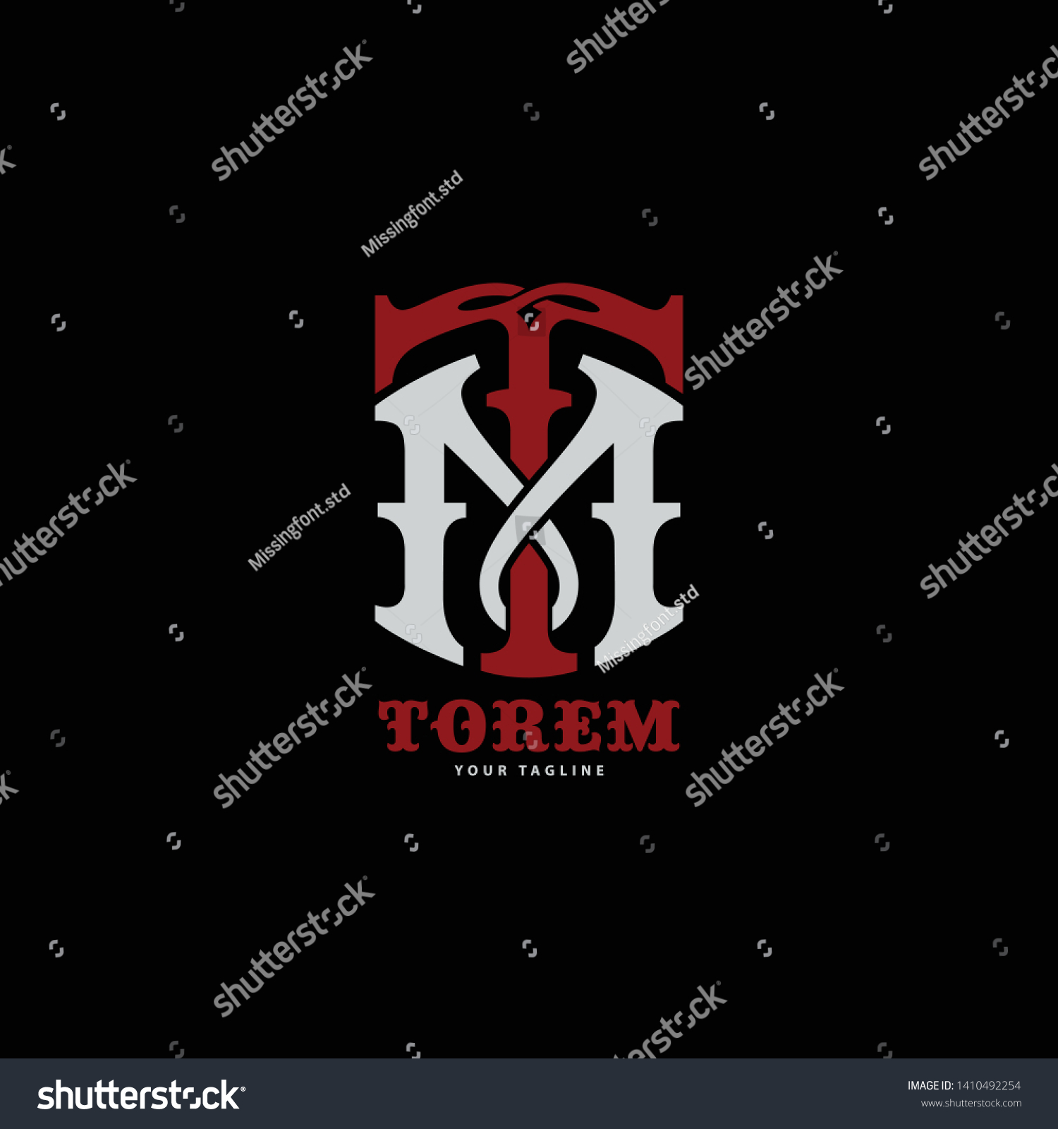 Tm Mt Template Logo Monogram Athlete: เวกเตอร์สต็อก (ปลอดค่าลิขสิทธิ์ ...