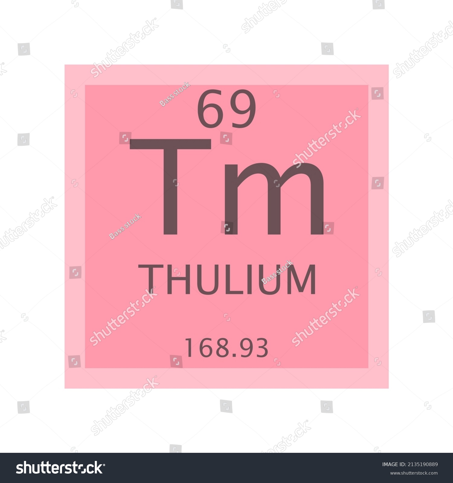 Tm Thulium Lanthanide Chemical Element Periodic Stock Vector (Royalty ...