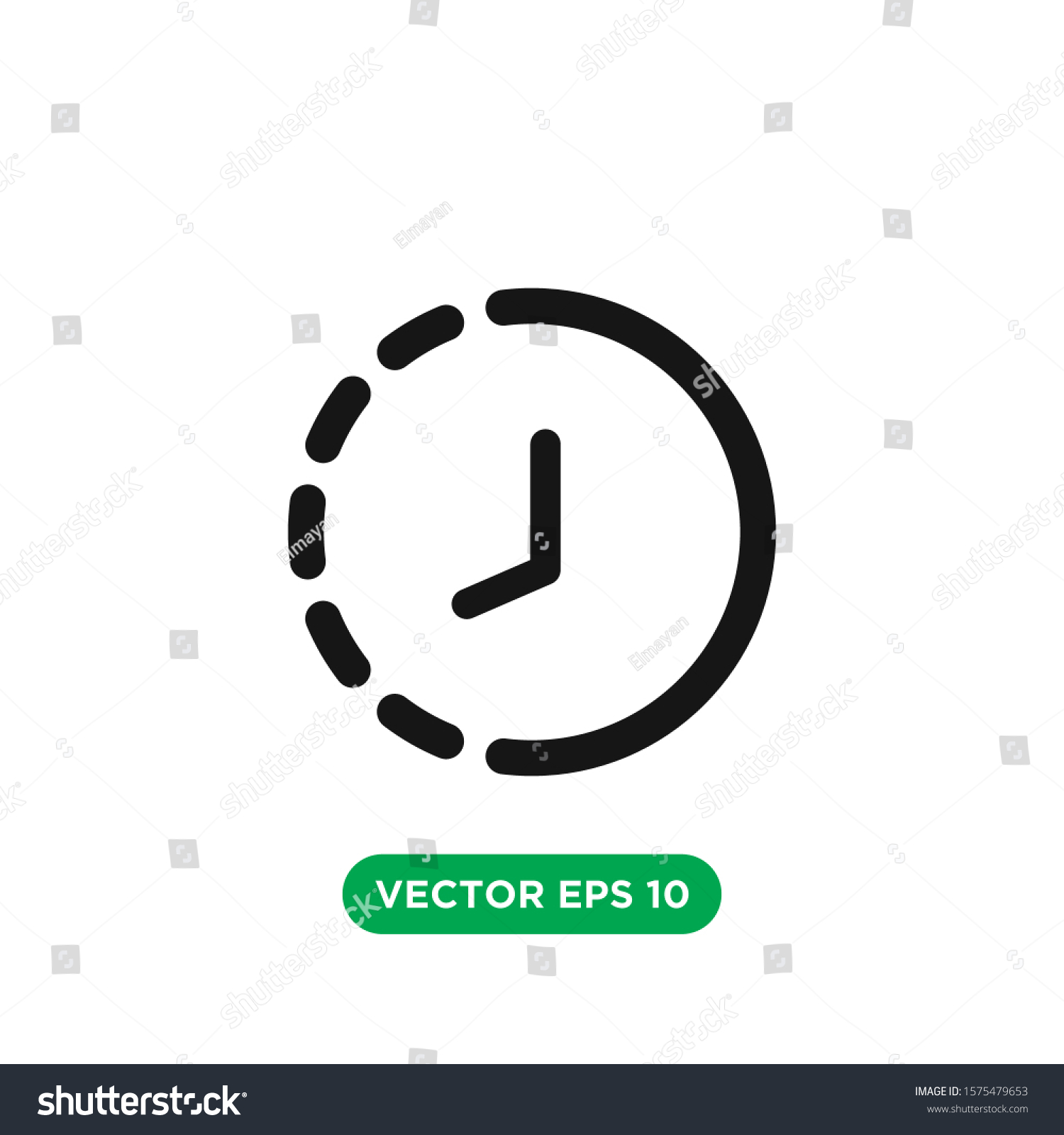 Tme Clock Icon Design Template Stock Vector (Royalty Free) 1575479653