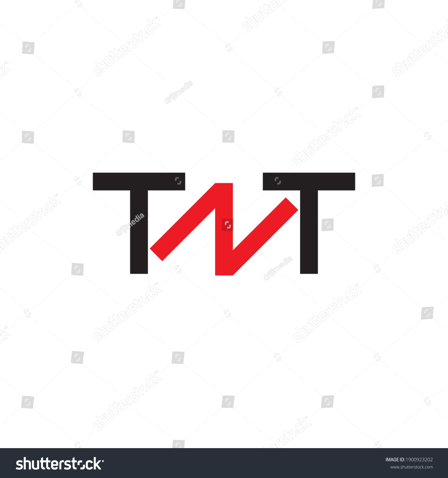 Tnt Letter Logo Design Vector Stock Vector (Royalty Free) 1900923202 ...