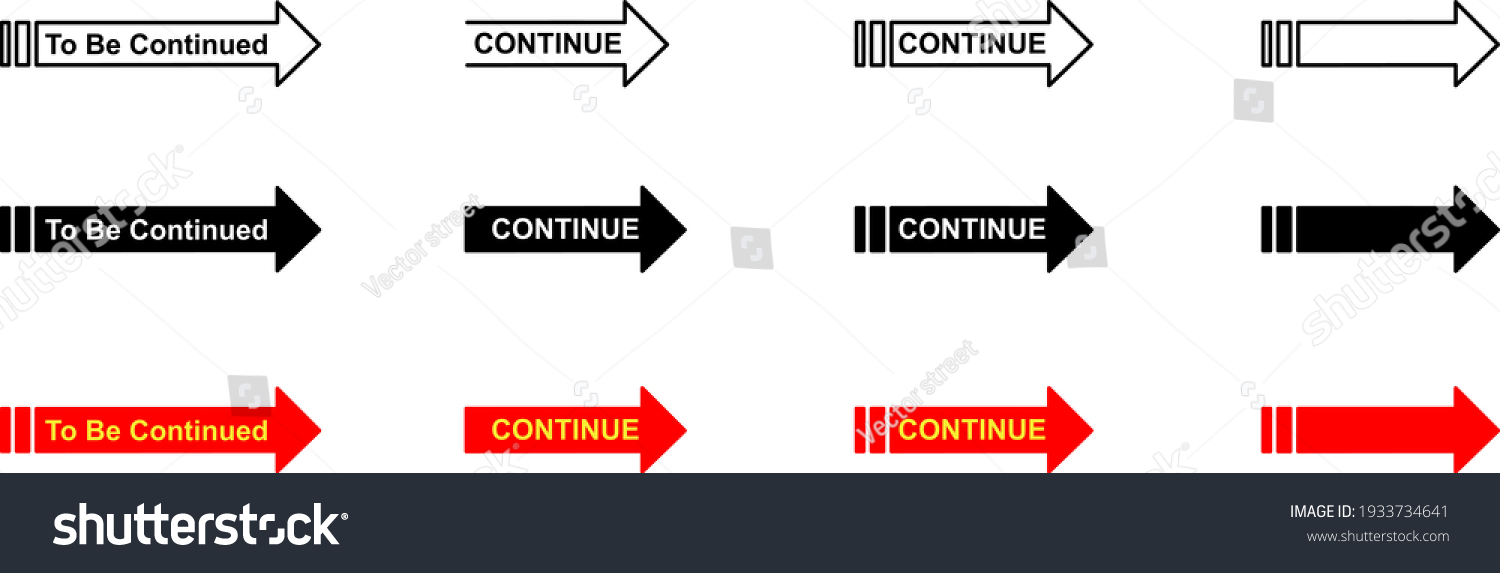 Be Continued Vector Illustration Stock Vector (Royalty Free) 1933734641