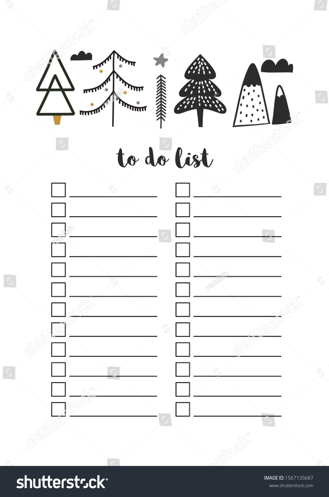 Do List A4 Format Printable Page Stock Vector (Royalty Free) 1567135687