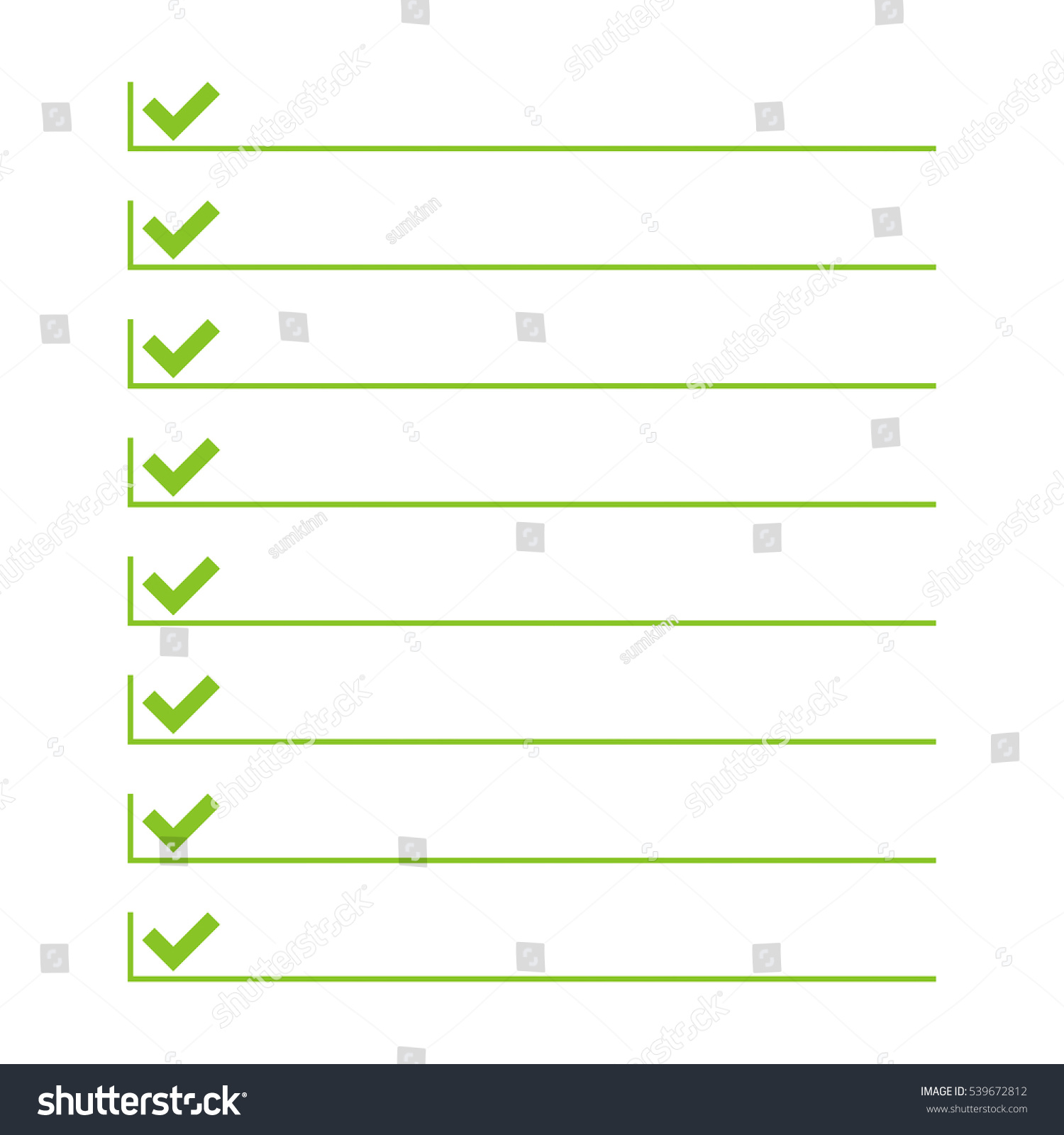 Do List Lines Check Boxes Checklist: vector de stock (libre de regalías ...