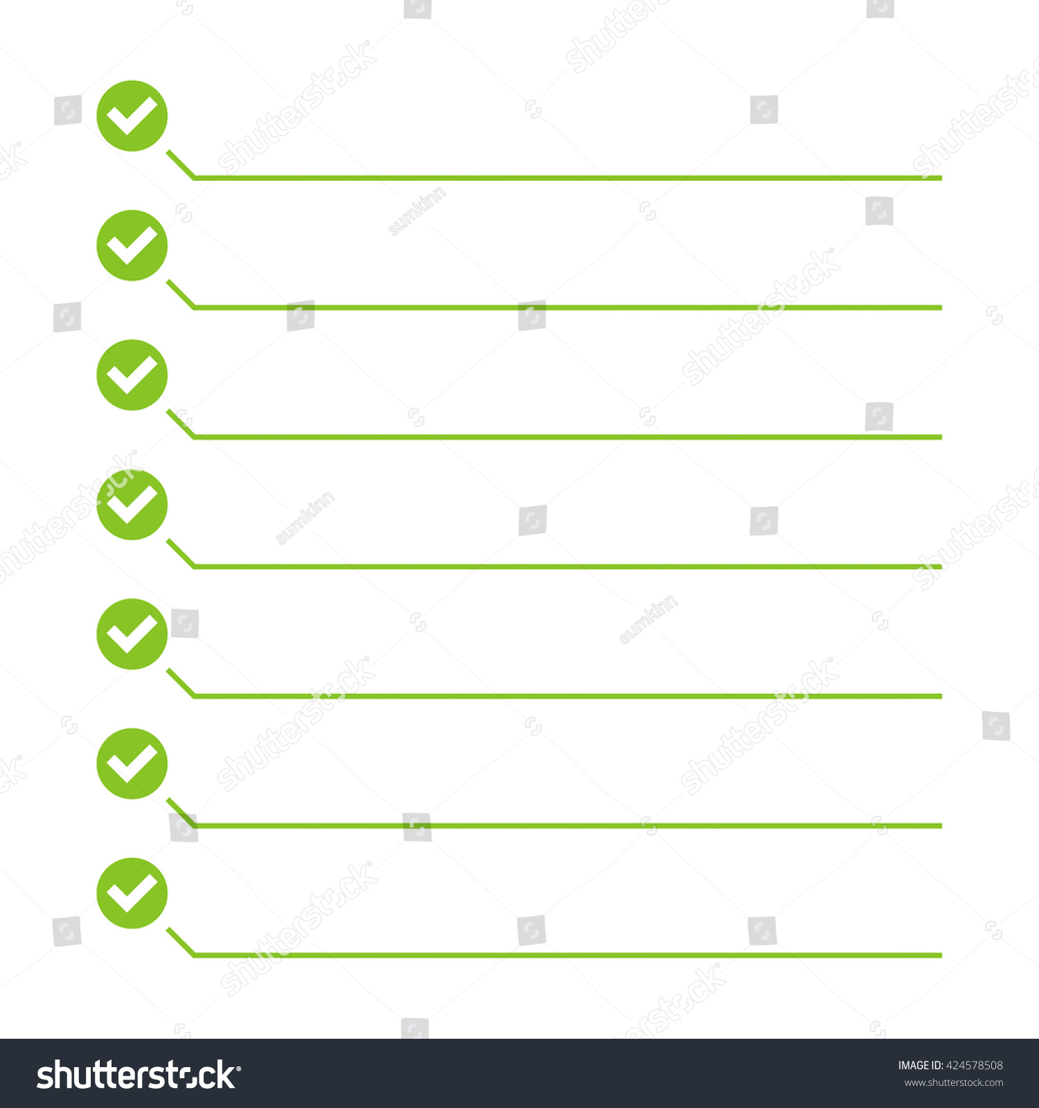 Do List Lines Check Boxes Checklist: vector de stock (libre de regalías ...