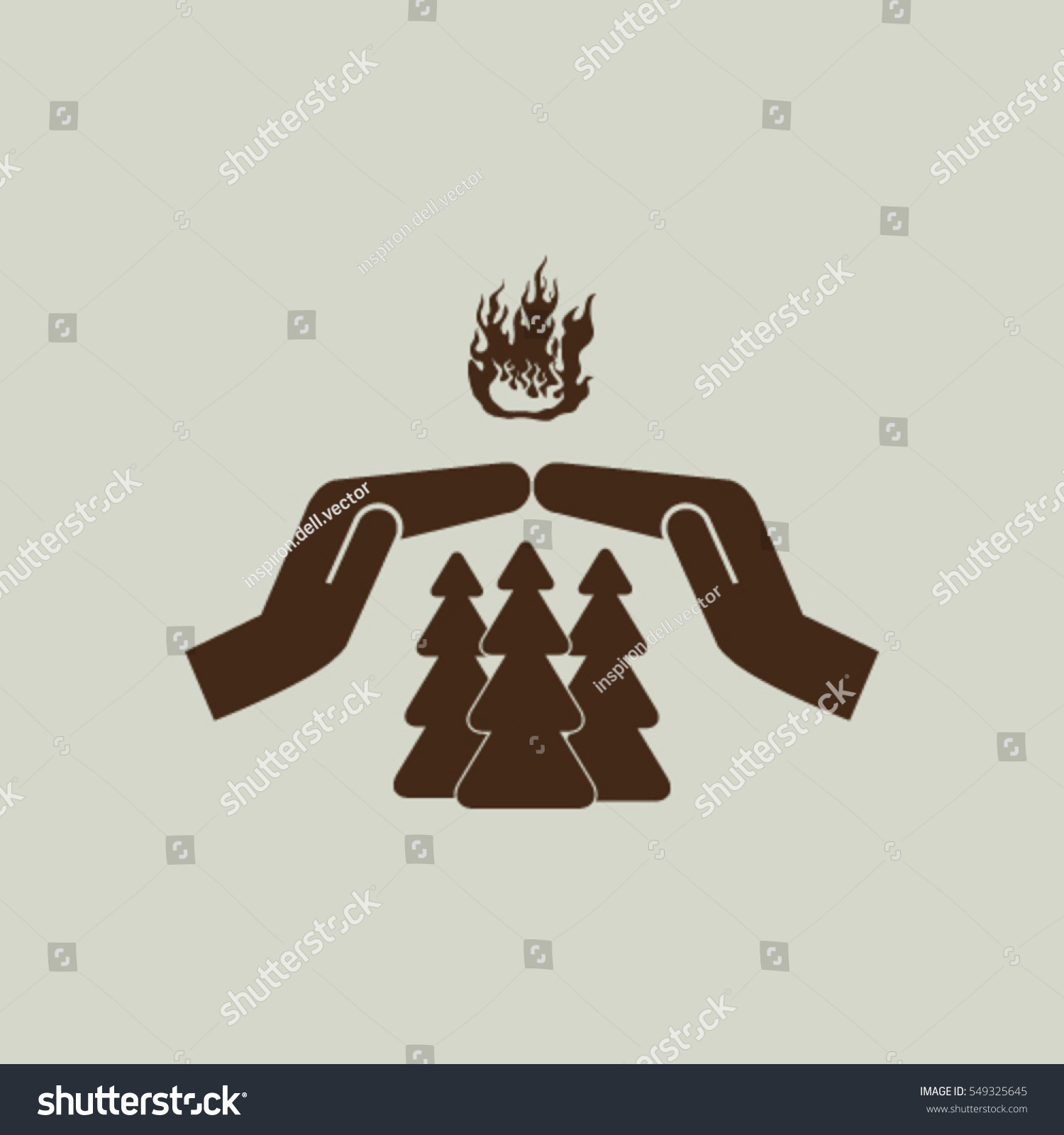 Protect Forest Fire Vector Icon Stock Vector (Royalty Free) 549325645 ...