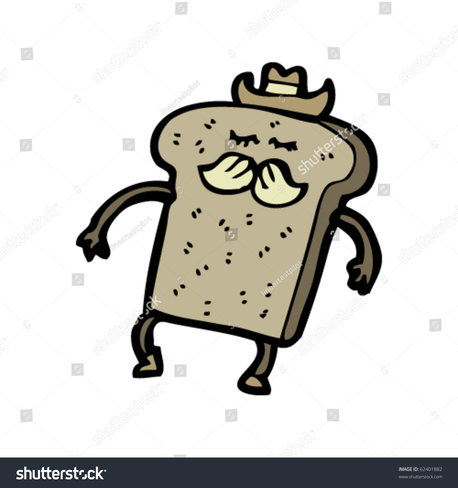 Toast Cartoon Stock Vector 62401882 - Shutterstock