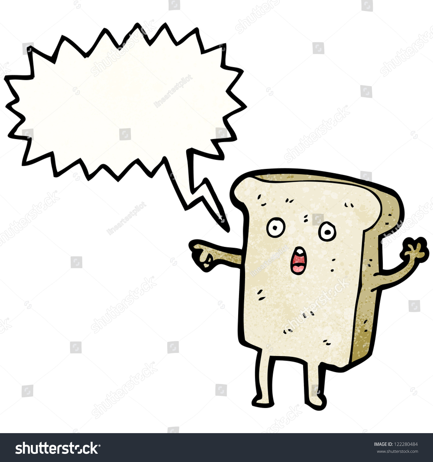 Toast Cartoon Character Stock Vector (Royalty Free) 122280484
