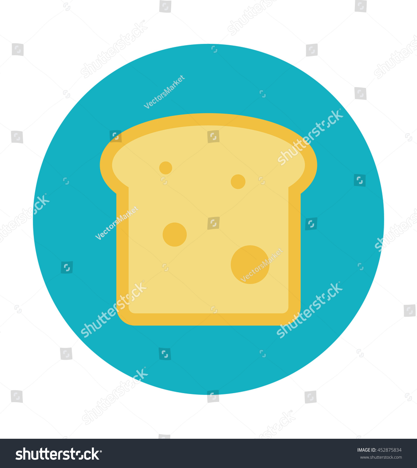 Toast Colored Vector Illustration Stock Vector (Royalty Free) 452875834 ...