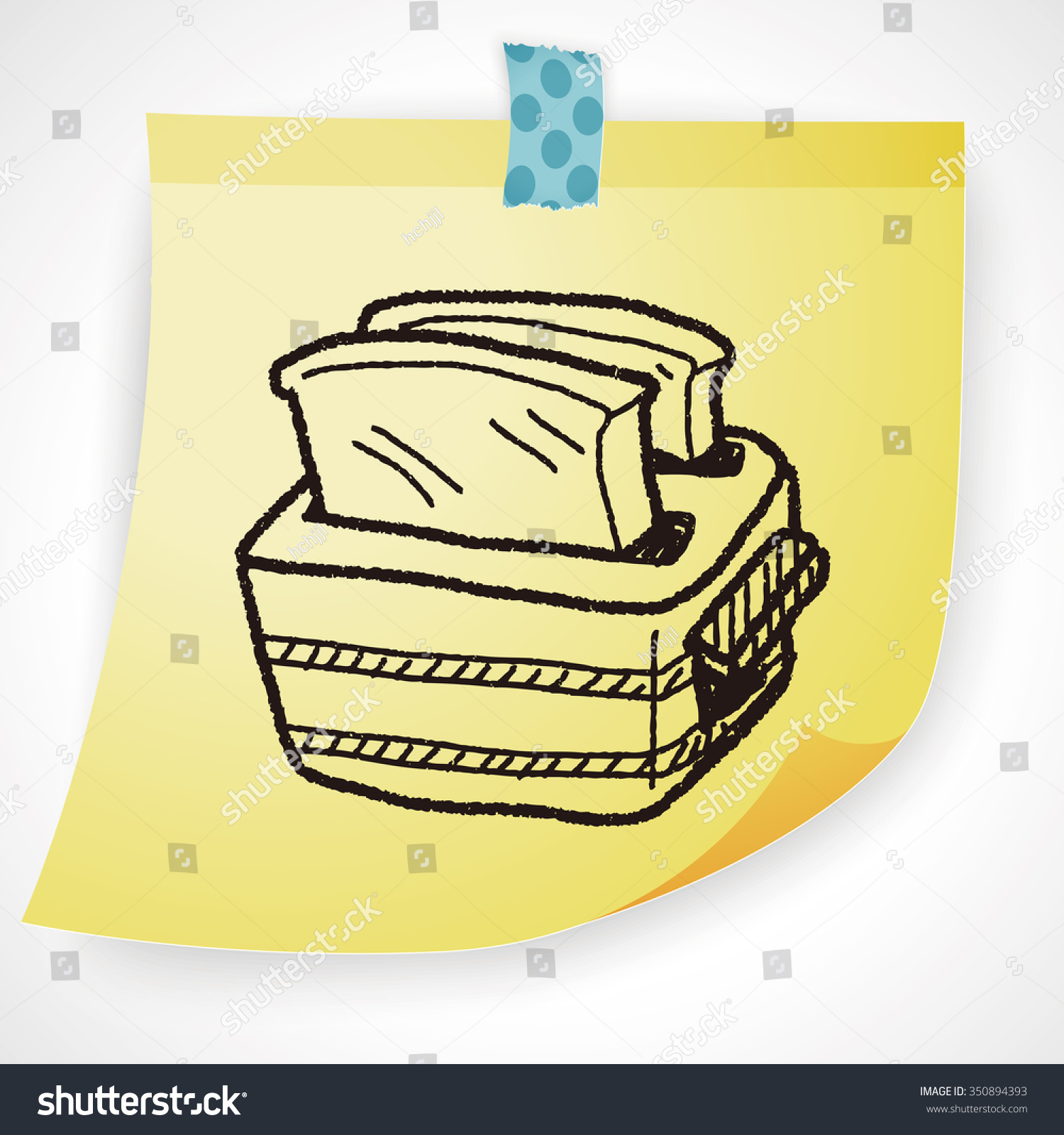 Toast Doodle Drawing Stock Vector (Royalty Free) 350894393 | Shutterstock