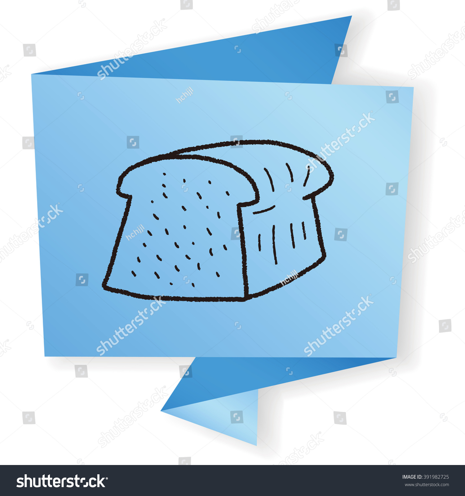 Toast Doodle Drawing Stock Vector (Royalty Free) 391982725