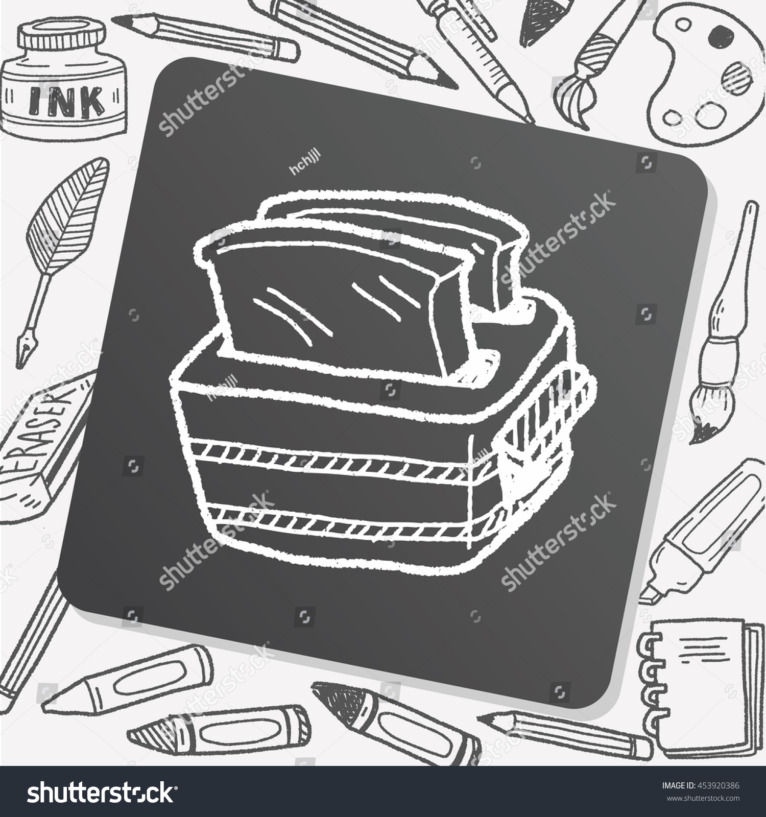 Toast Doodle Drawing Stock Vector (Royalty Free) 453920386