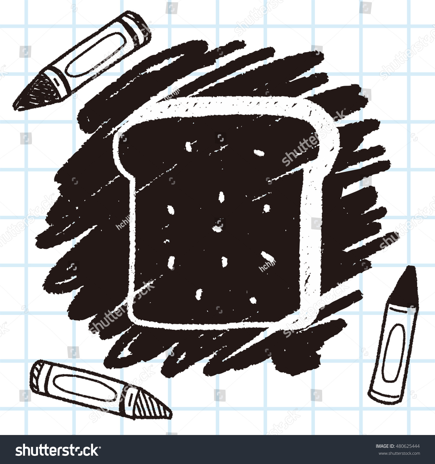 Toast Doodle Drawing Stock Vector (Royalty Free) 480625444 | Shutterstock