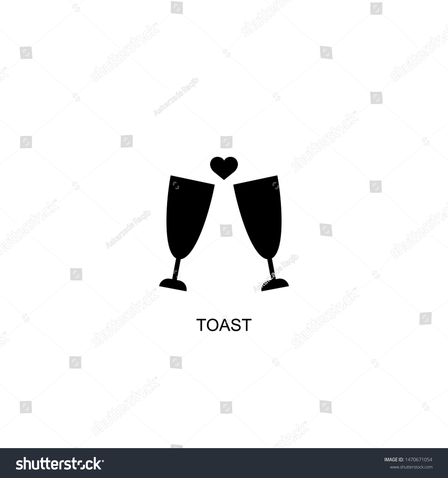 Toast Icon Vector Black Design Stock Vector (Royalty Free) 1470671054 ...