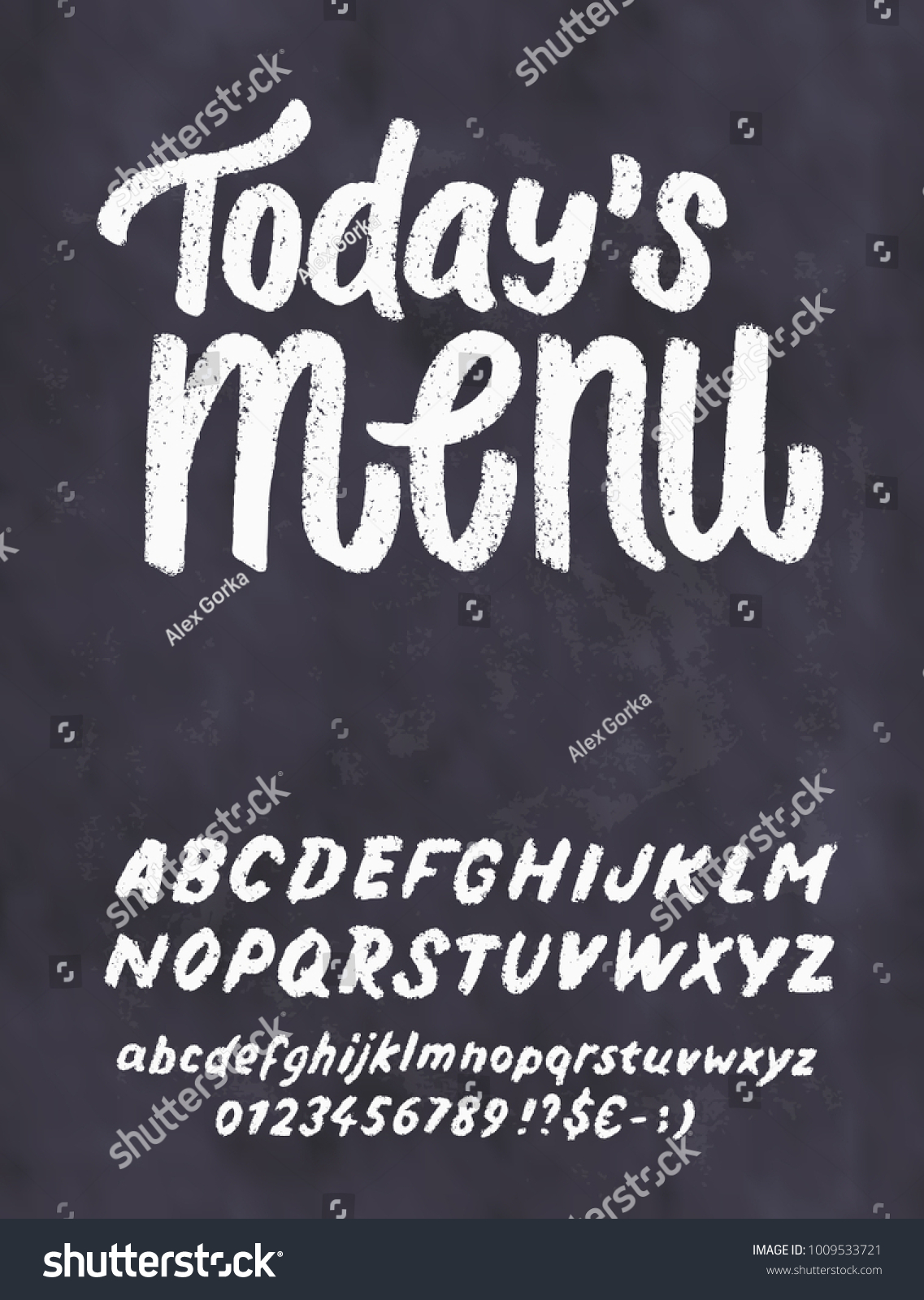 Todays Menu Chalkboard Menu Template Stock Vector (Royalty Free ...