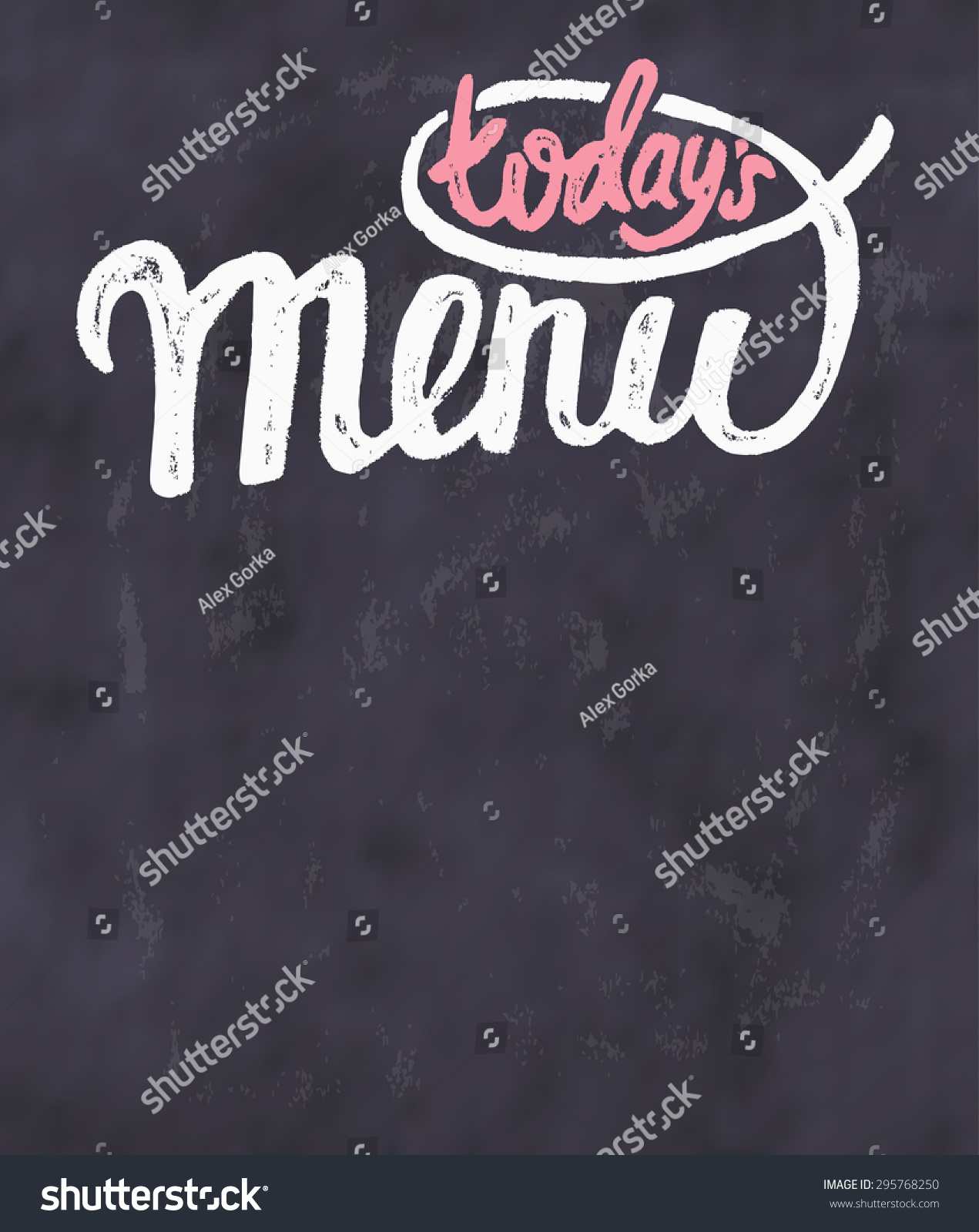 Todays Menu Chalkboard Menu Template Stock Vector (Royalty Free) 295768250