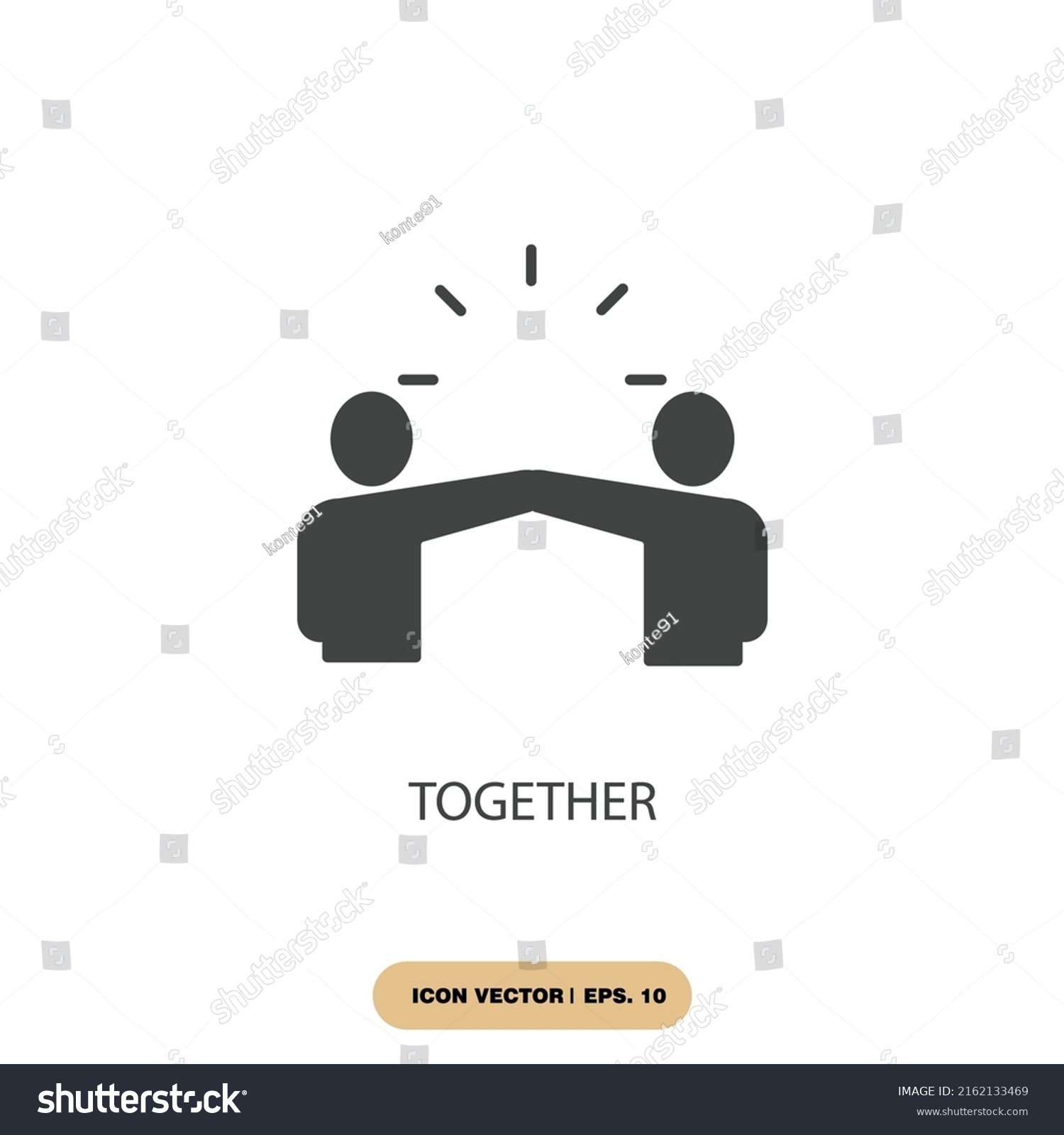 Together Icons Symbol Vector Elements Infographic Stock Vector (Royalty ...