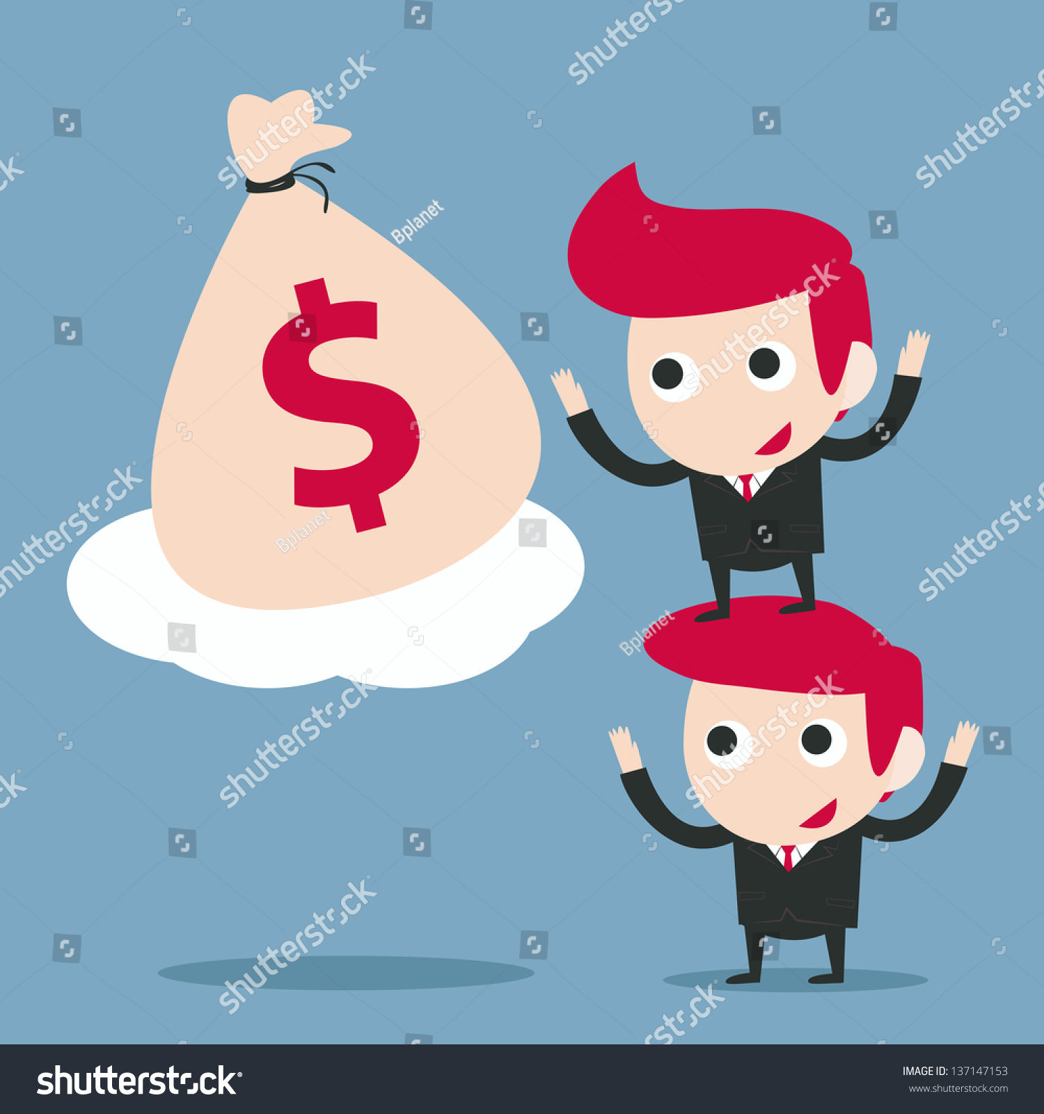 Togethers Businessman Cartoon Vector 库存矢量图（免版税）137147153 | Shutterstock