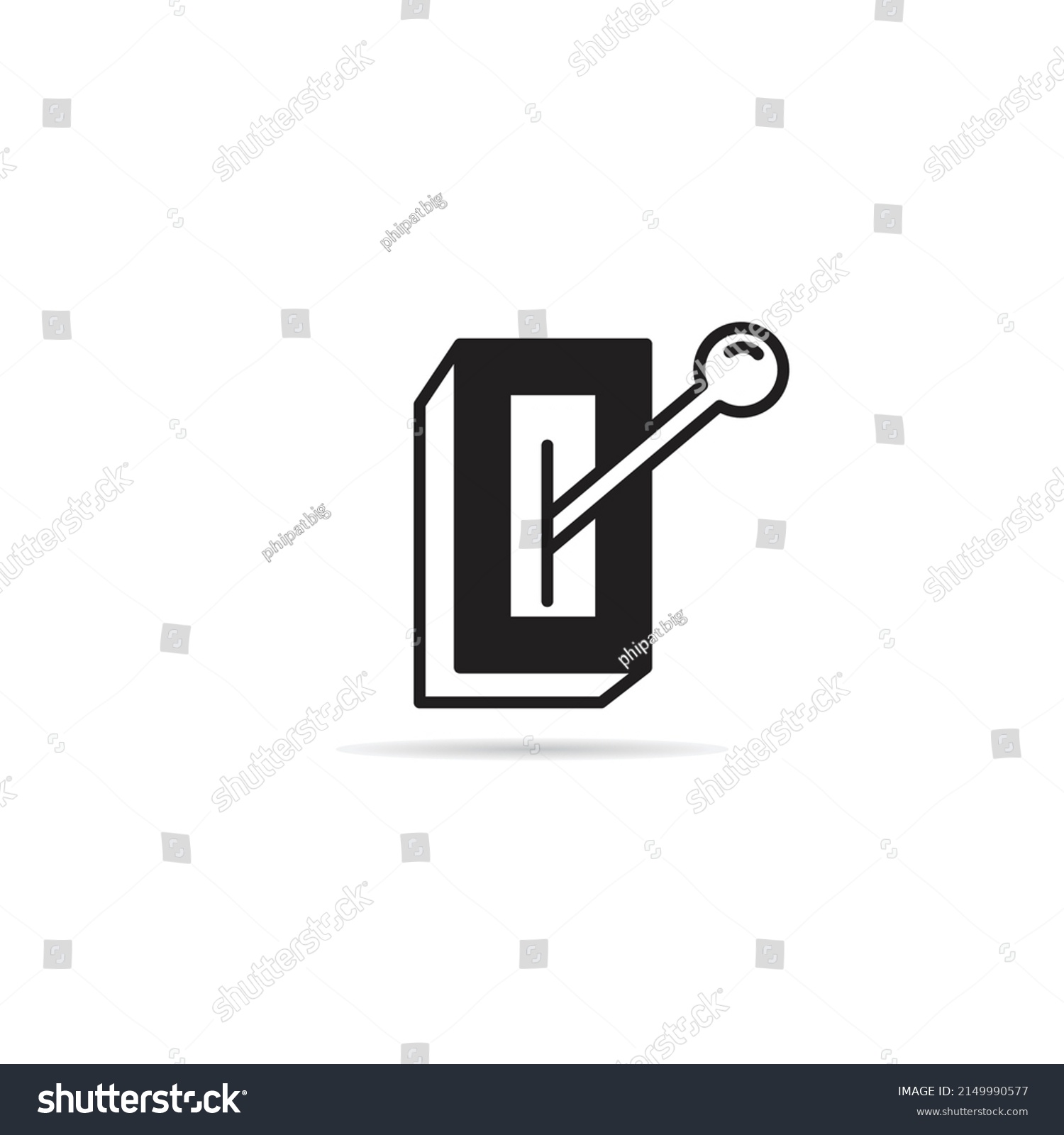 Toggle Switch Icon On White Background Stock Vector (Royalty Free ...
