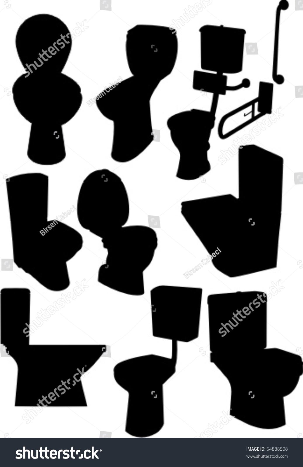 Toilet Collection Stock Vector (Royalty Free) 54888508 | Shutterstock