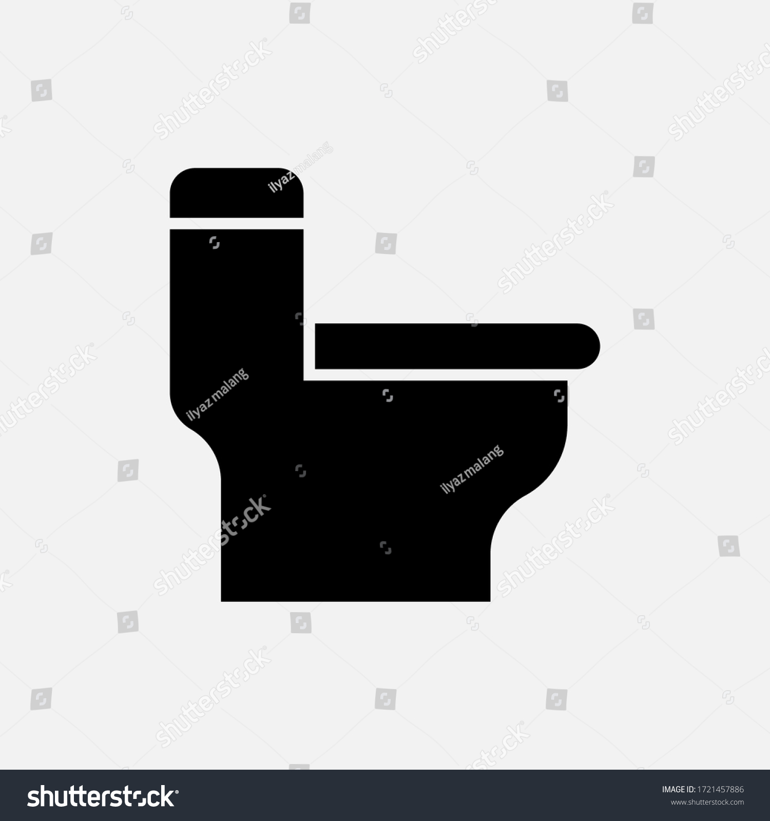 Toilet Icon Designed Solid Style Stock Vector (Royalty Free) 1721457886 ...