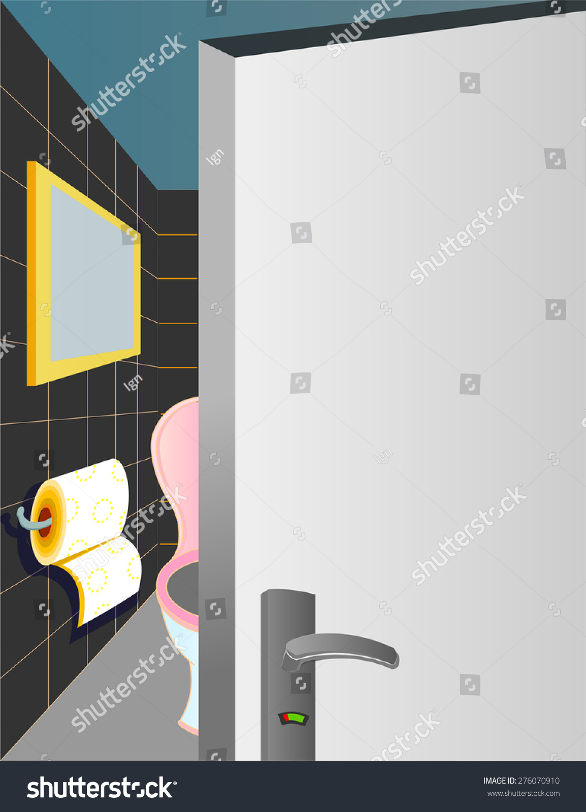 Toilet Interior Vector Illustration Stock Vector (Royalty Free ...