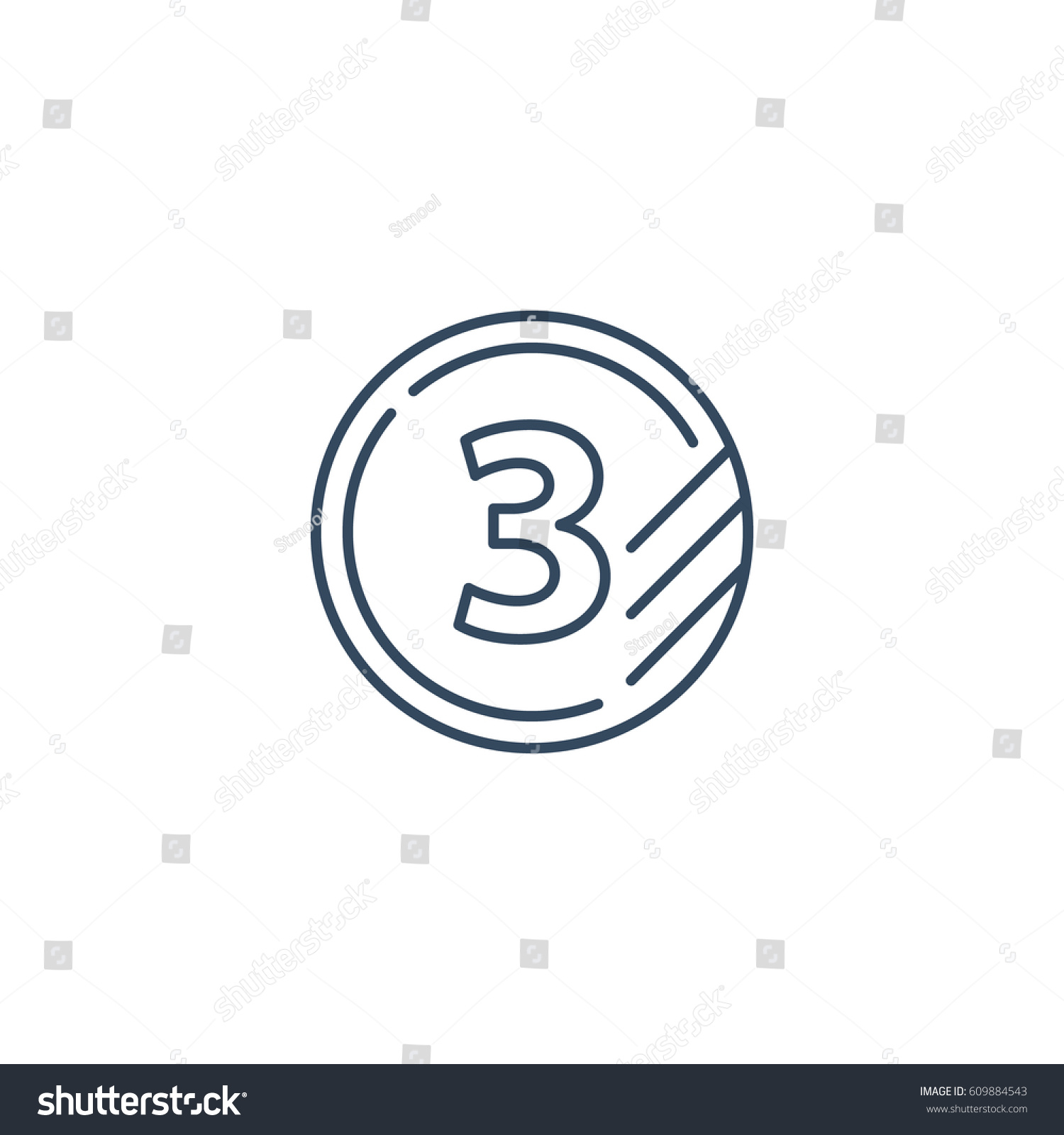 Token Number Three Third Level Upgrade Stock Vector (Royalty Free ...