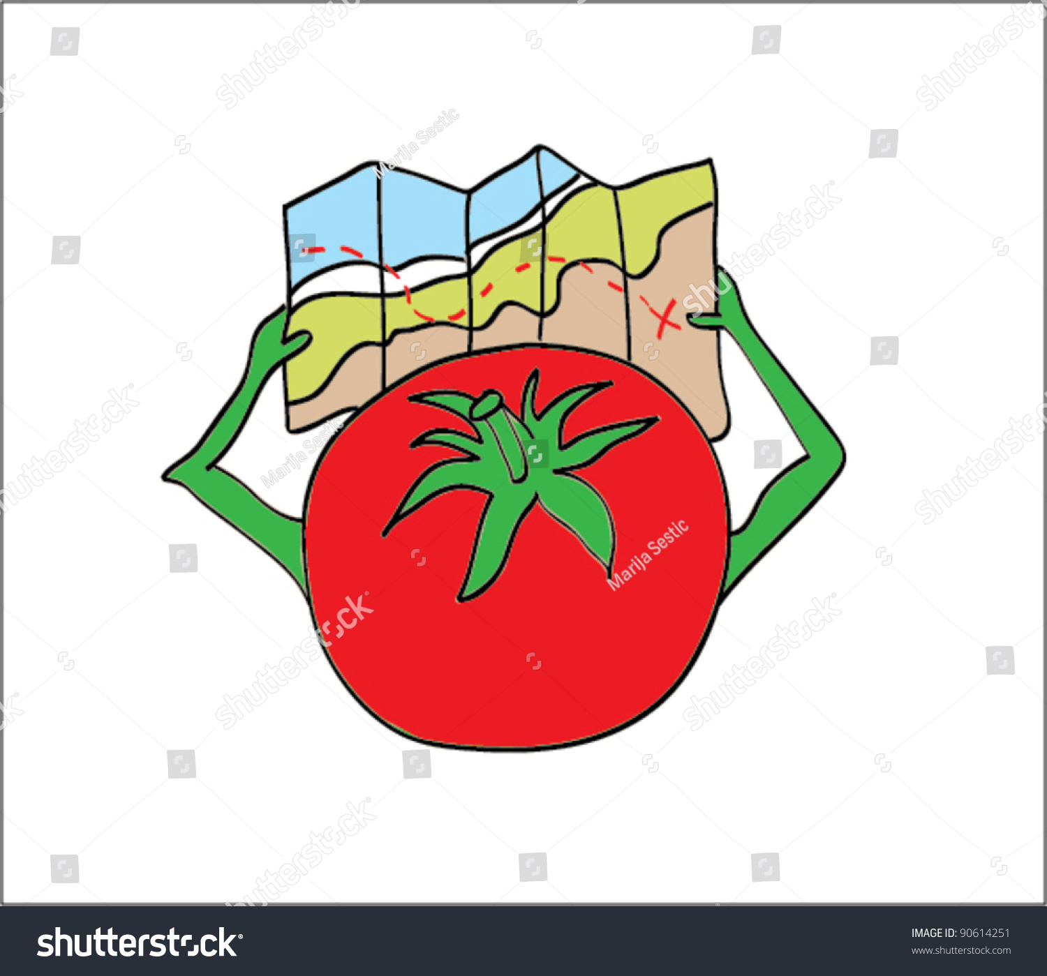 Tomato Map Stock Vector (Royalty Free) 90614251 | Shutterstock