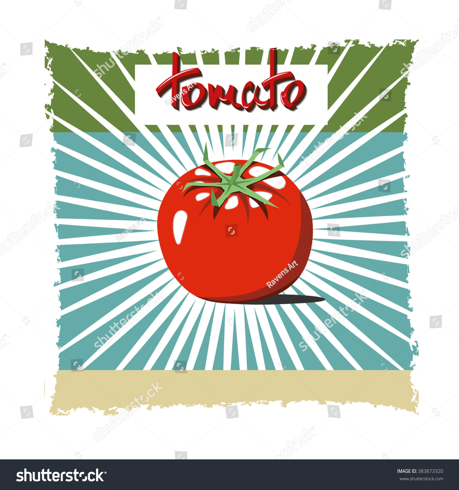 Tomato Label Sticker Banner Stock Vector (Royalty Free) 383873320 ...