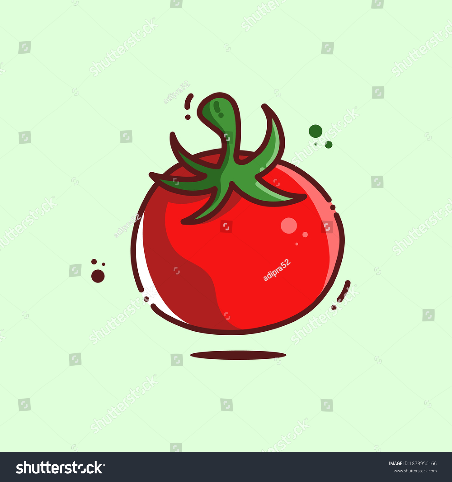 Tomato Simple Flat Vector Illustration Log Stock Vector (Royalty Free ...